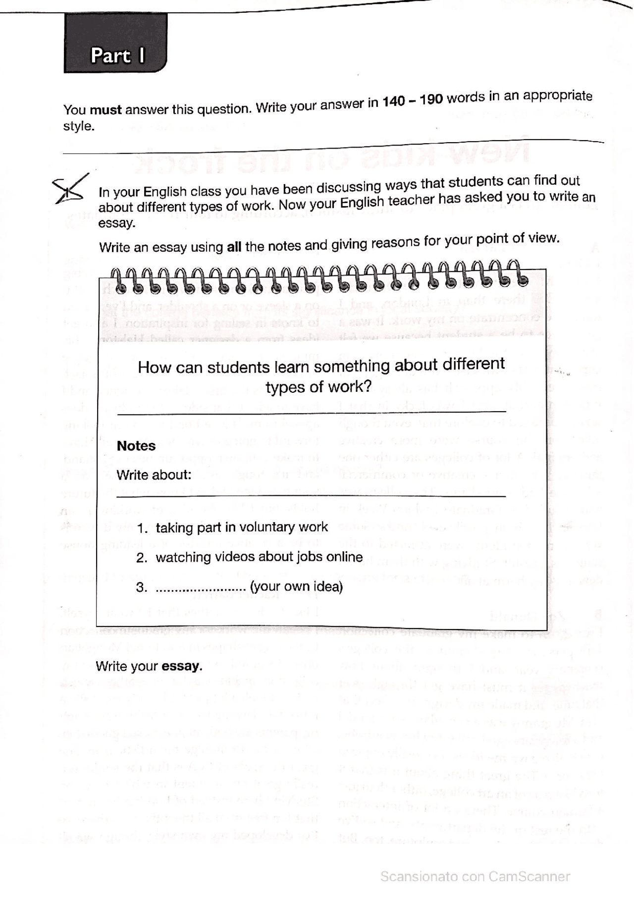 ESSAY IN INGLESE ESEMPIO PRATICO DI COMPITO IN CLASSE - Docsity