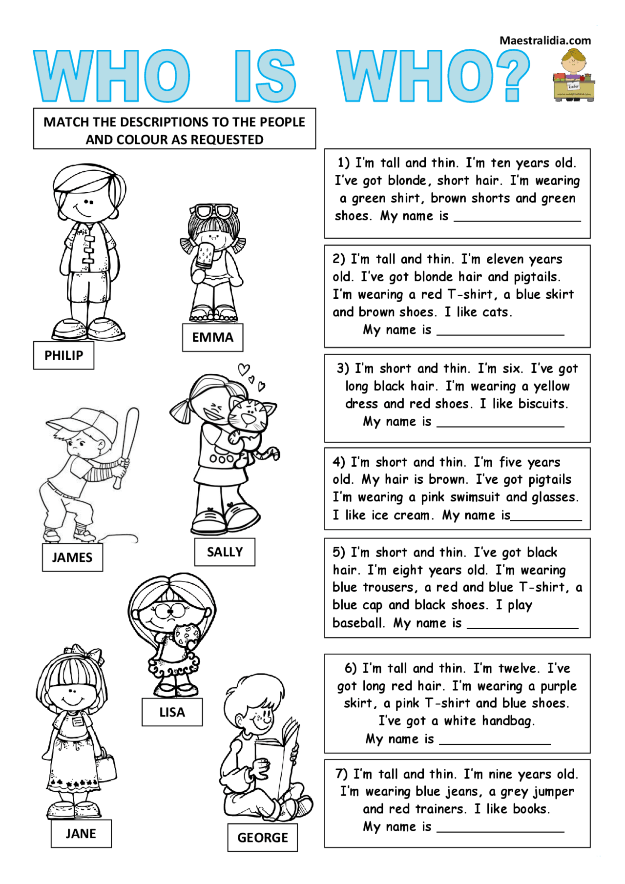 Match the descriptions - Docsity