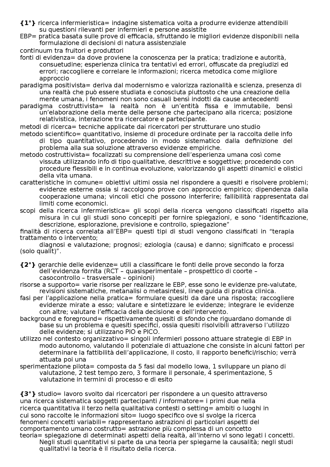 Metodologia Infermieristica Docsity