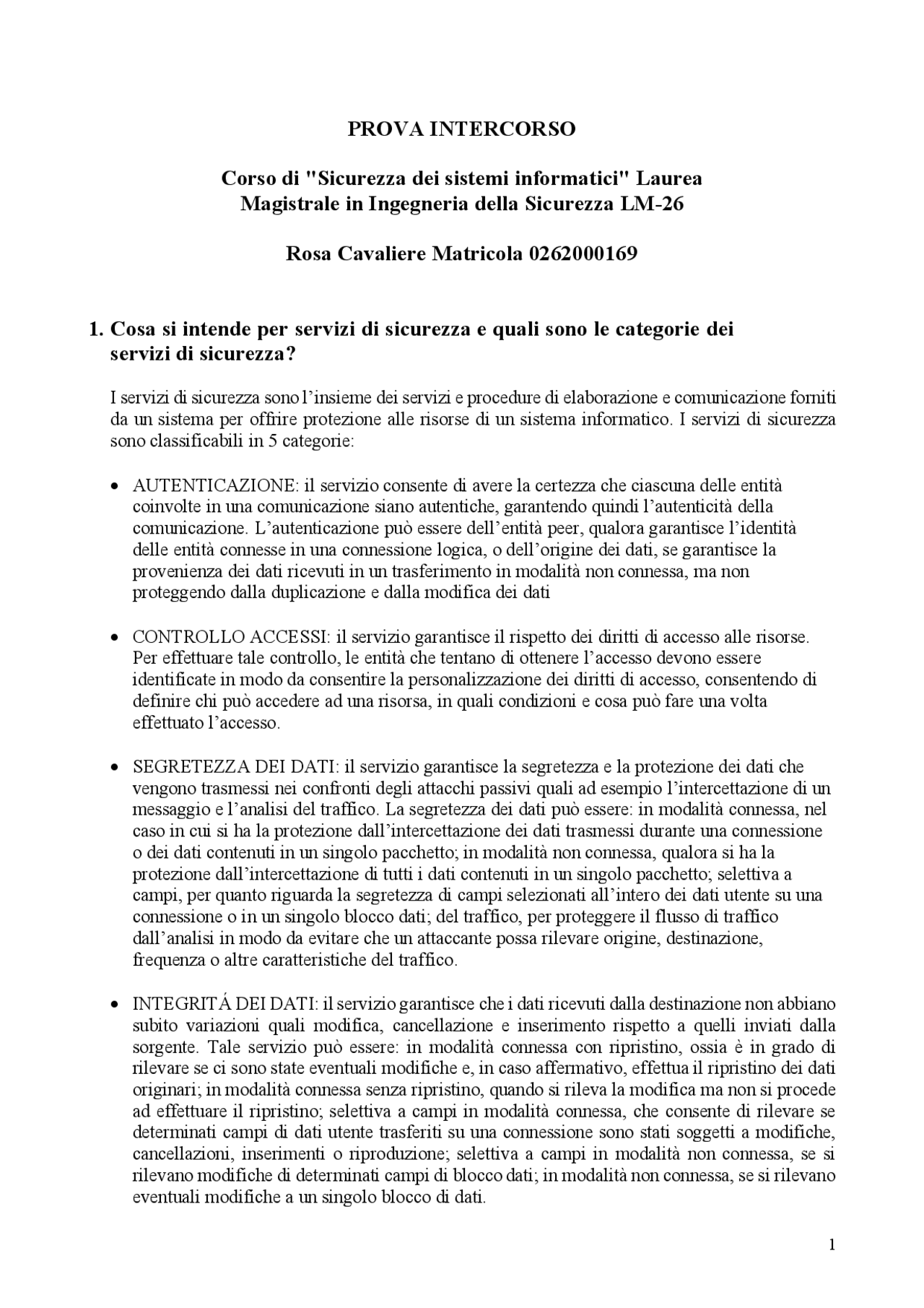 Elaborato Sicurezza Dei Sistemi Informatici Docsity