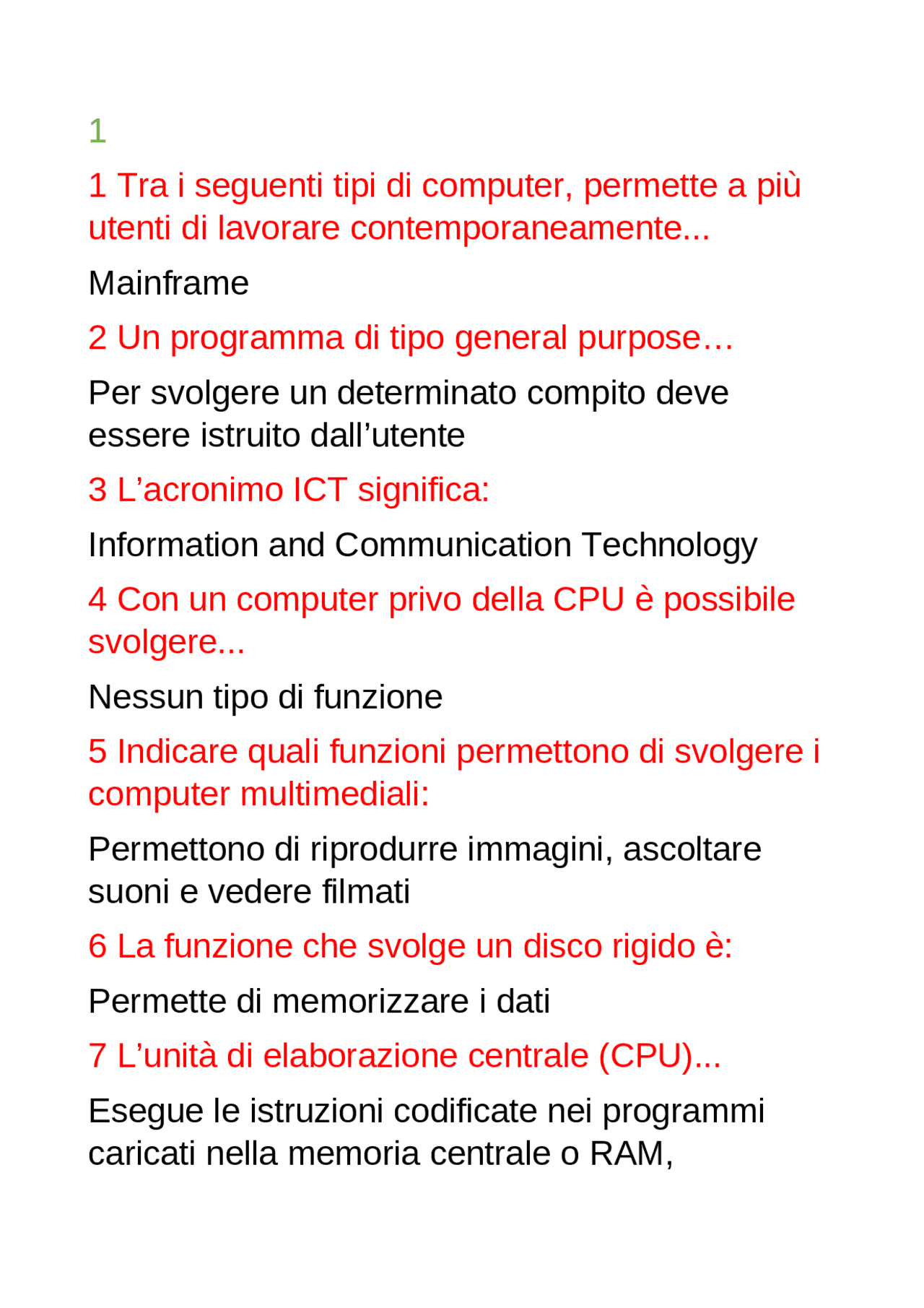 Informatica Di Base Esercizi Di Informatica Giuridica Docsity