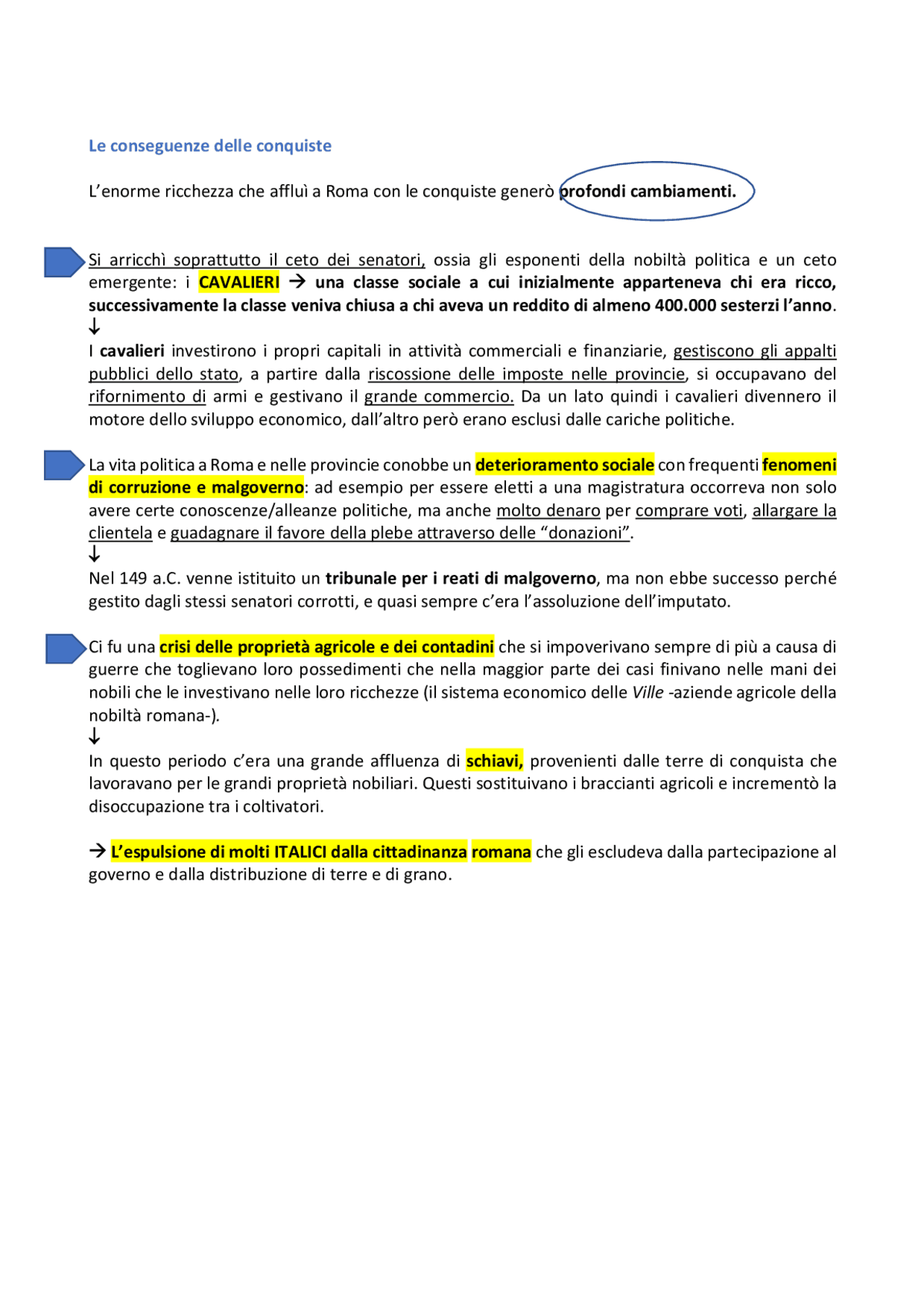 Le Conquiste Romane E Tiberio Docsity