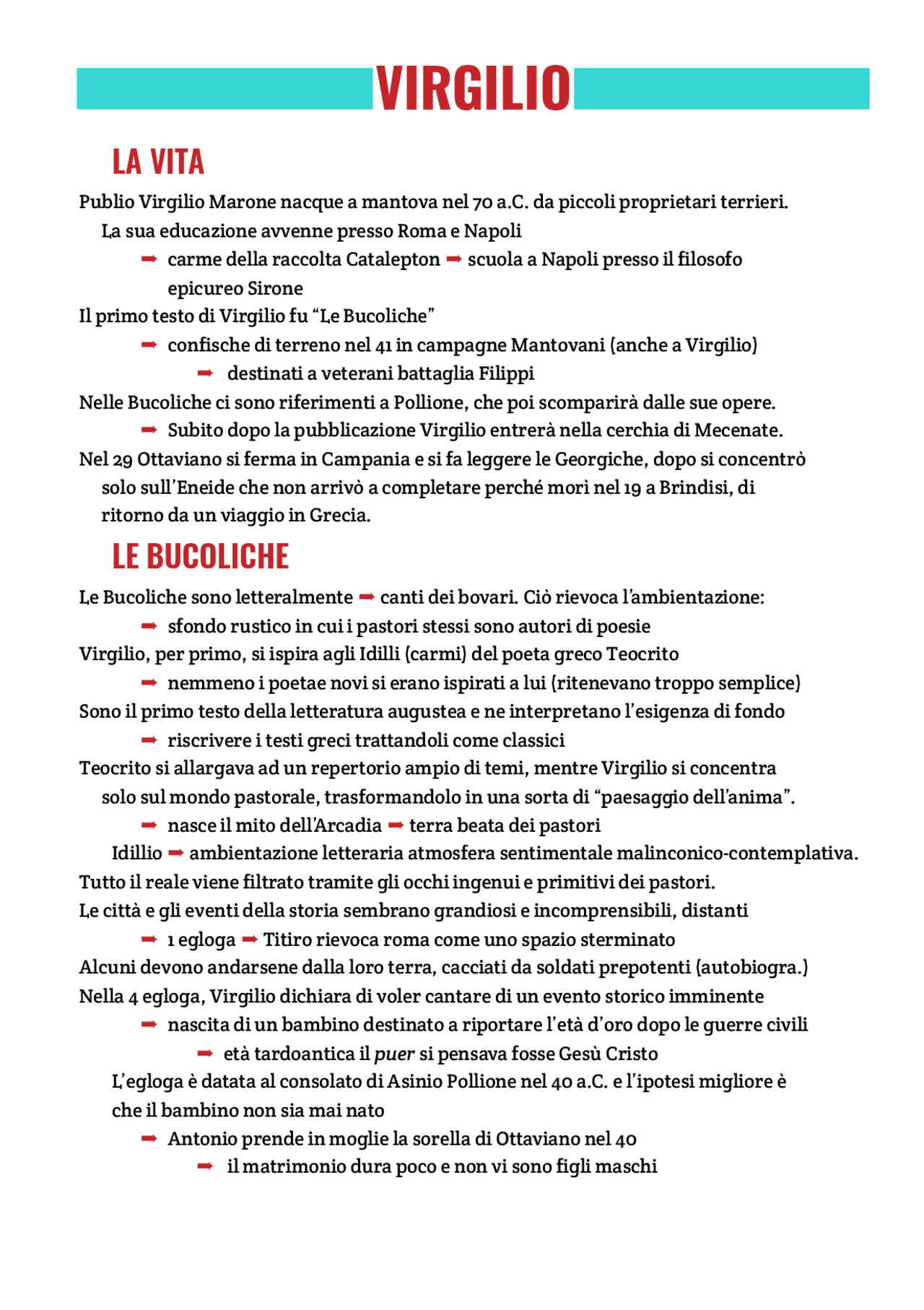 Riassunto Riguardo Virgilio E Leneide Docsity