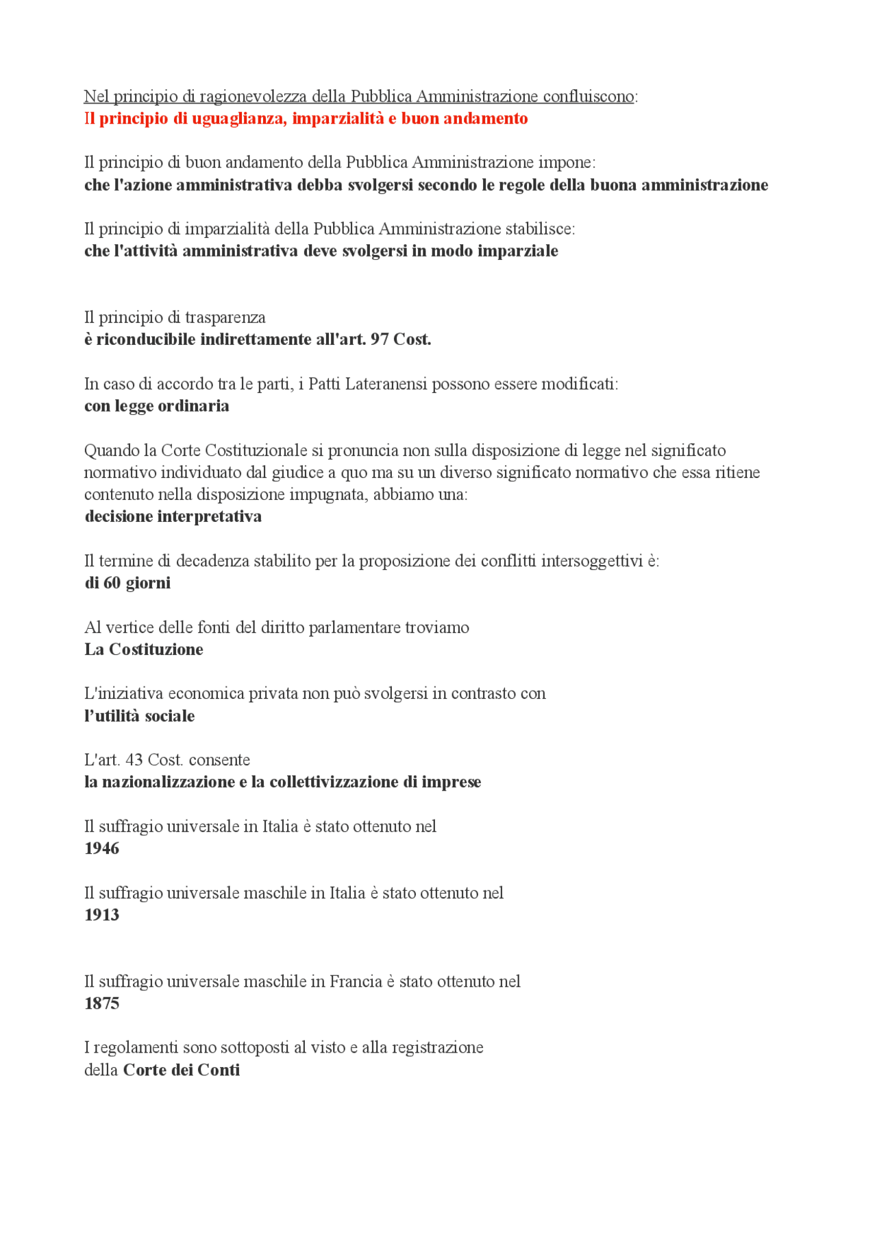 Istituzioni Di Diritto Pubblico Pegaso Docsity