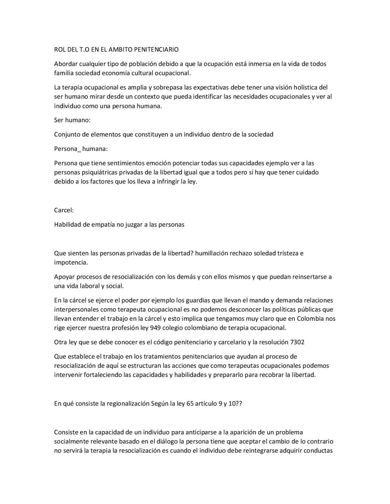 Apuntes de una clase con el tema principal del instrumento OPHI II ...