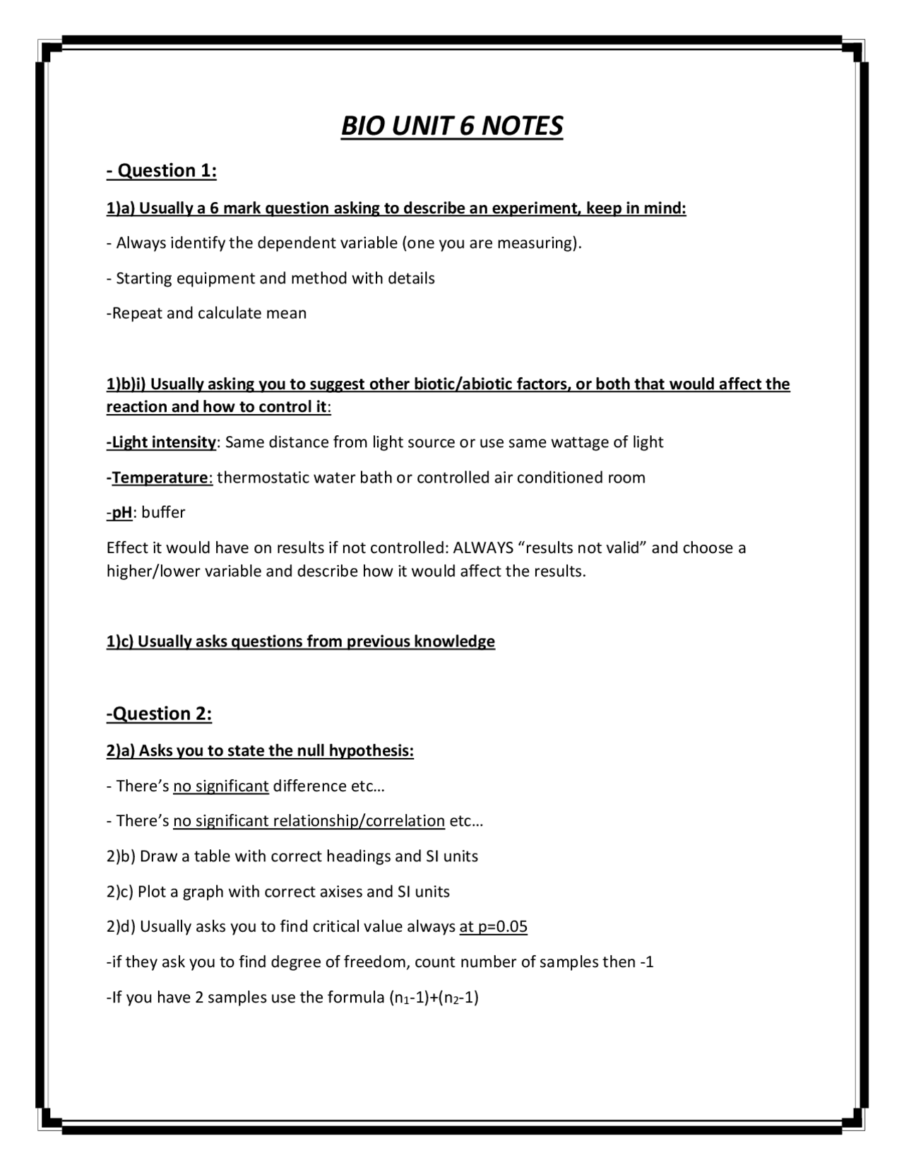 Biology A level apuntes - Docsity