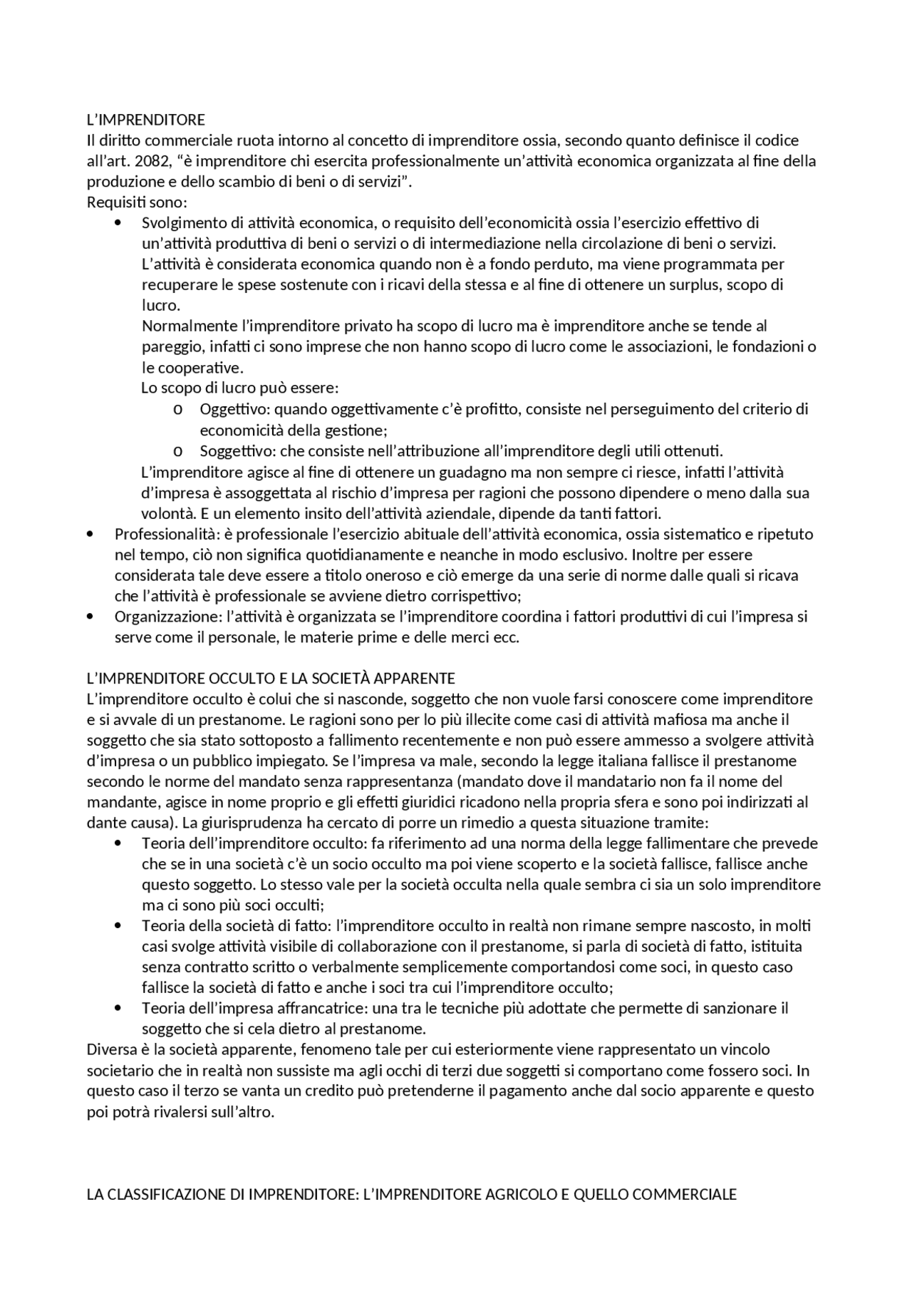Appunti Diritto Commerciale 2020 Docsity