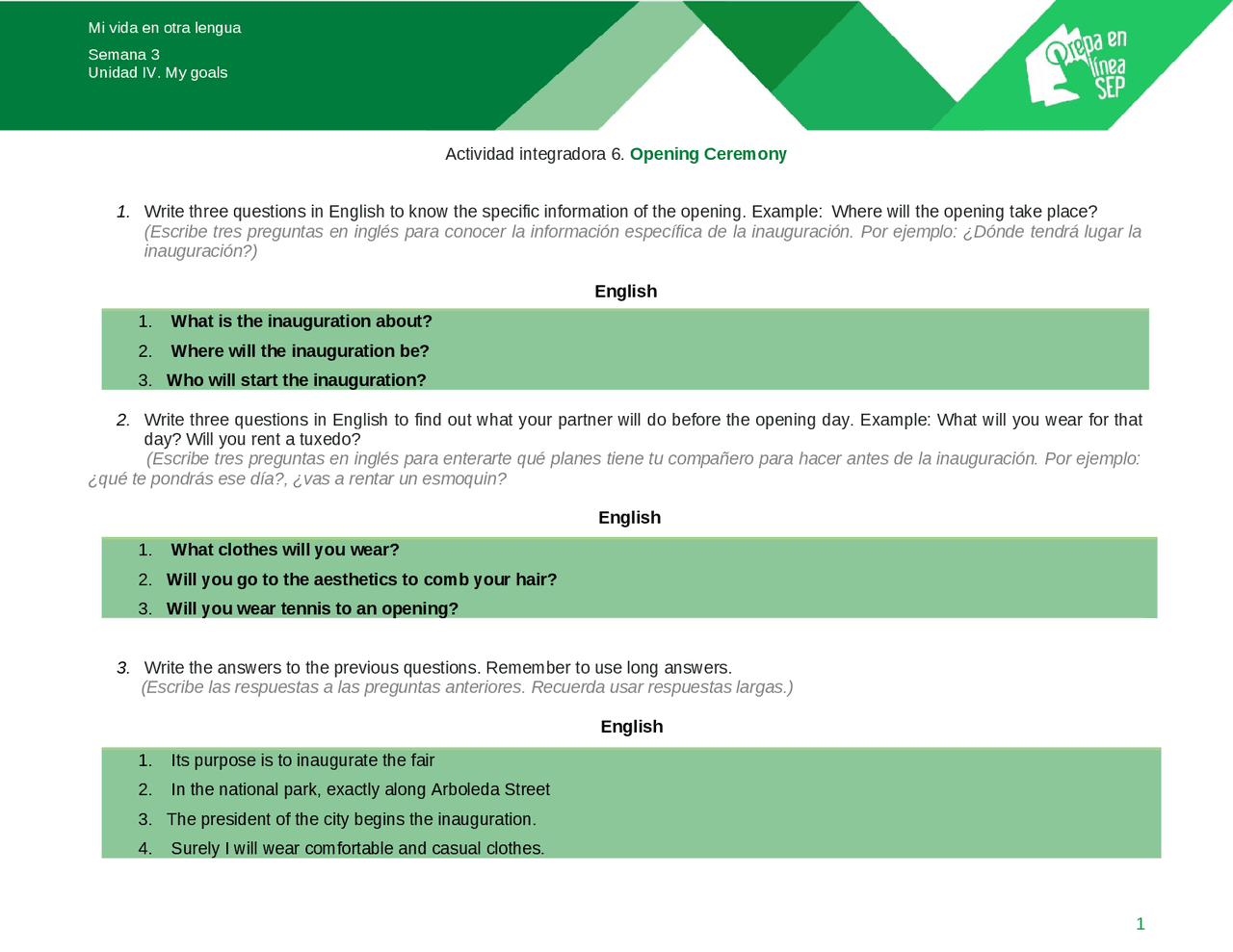 Actividad Integradora 6 Modulo 7 Apuntes De Inglés Docsity