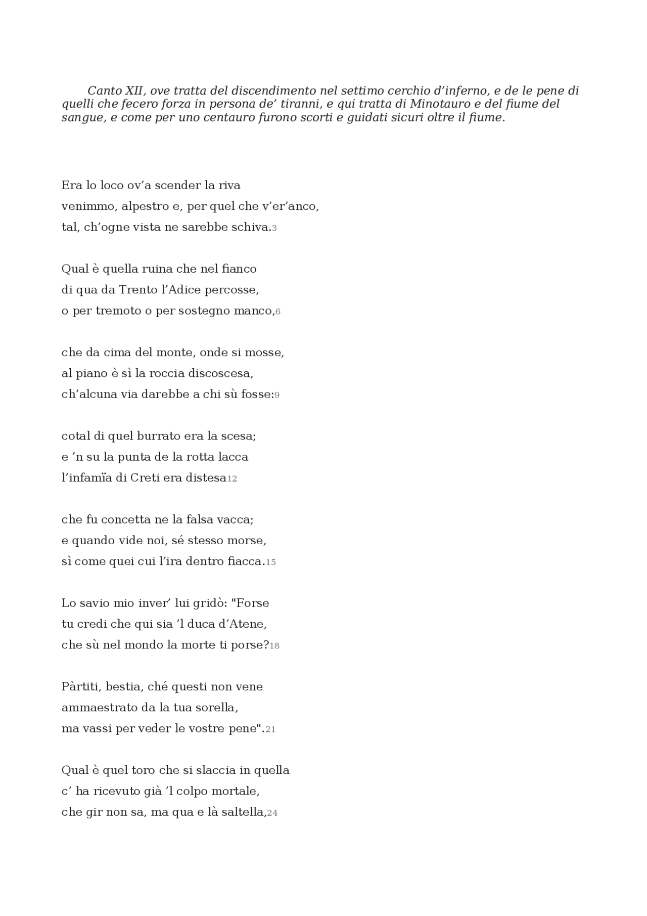 Canto XII inferno dante - Docsity