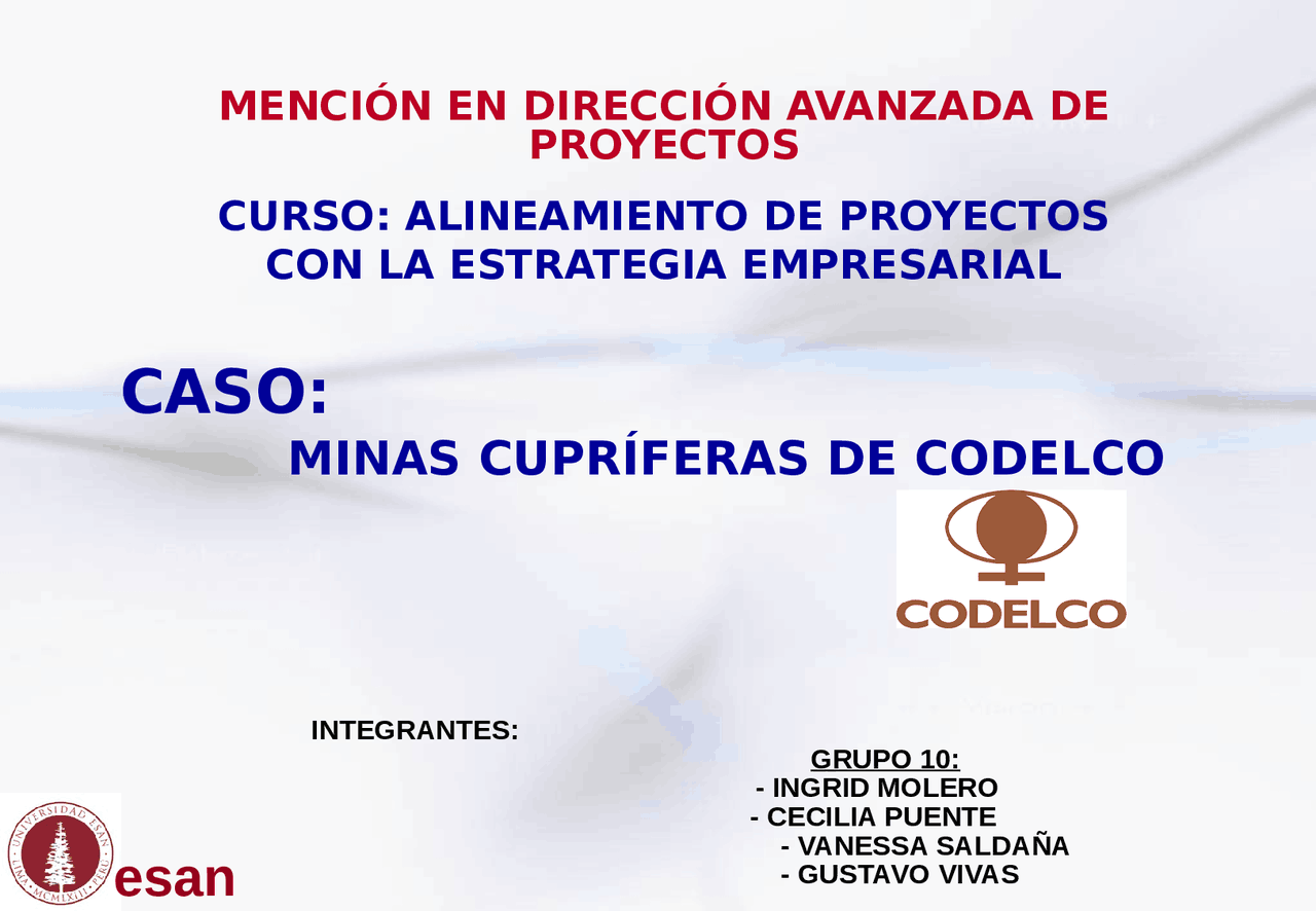 Caso codelco grupo 10 - Docsity