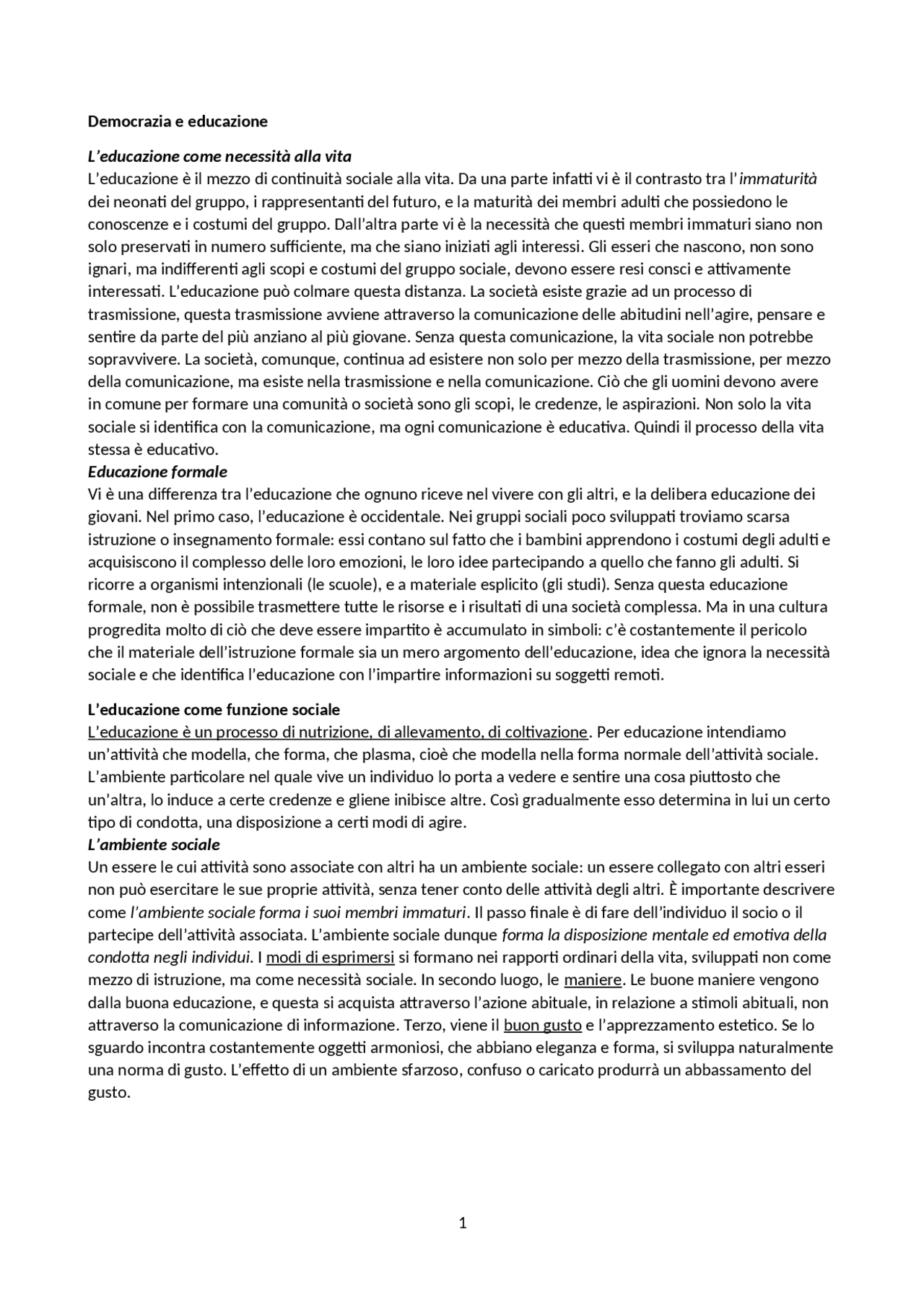 Democrazia E Educazione Docsity