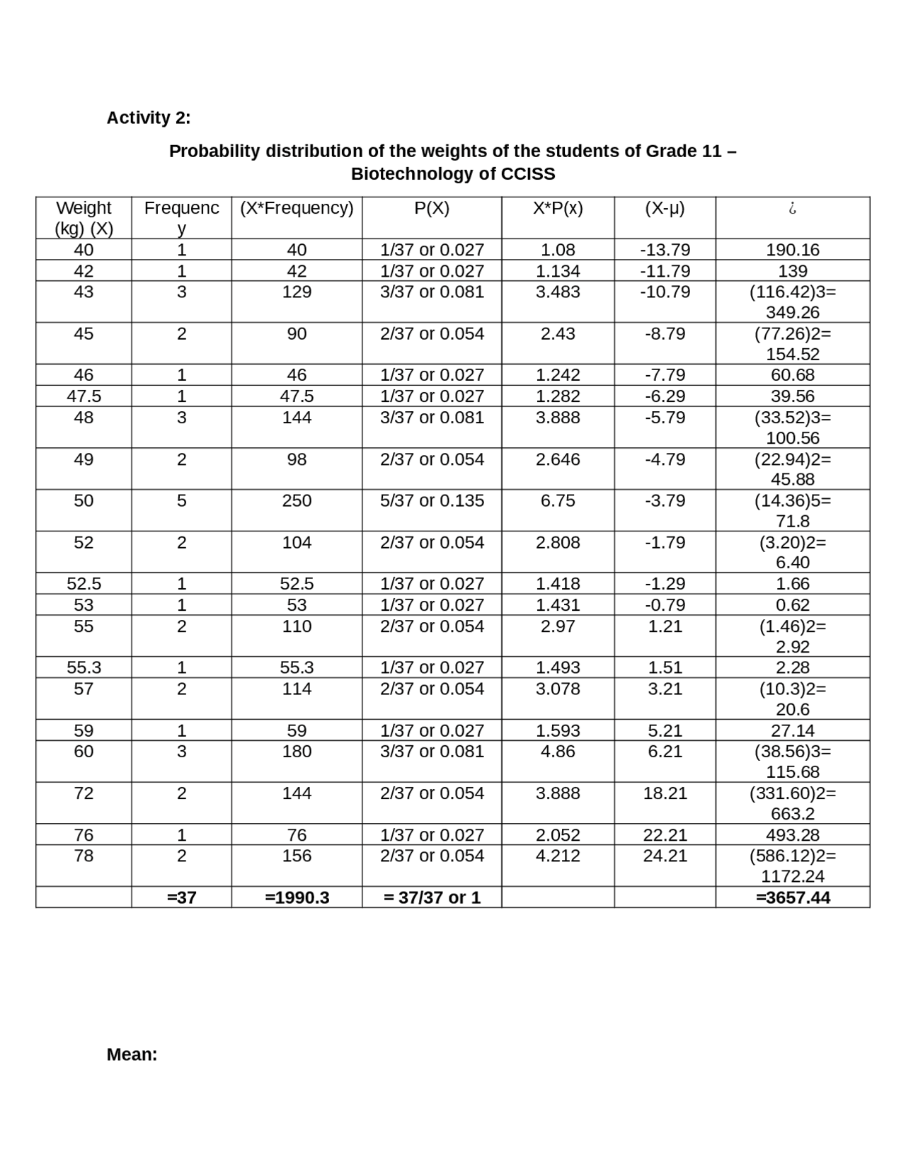 Central Limit Theorem Docsity