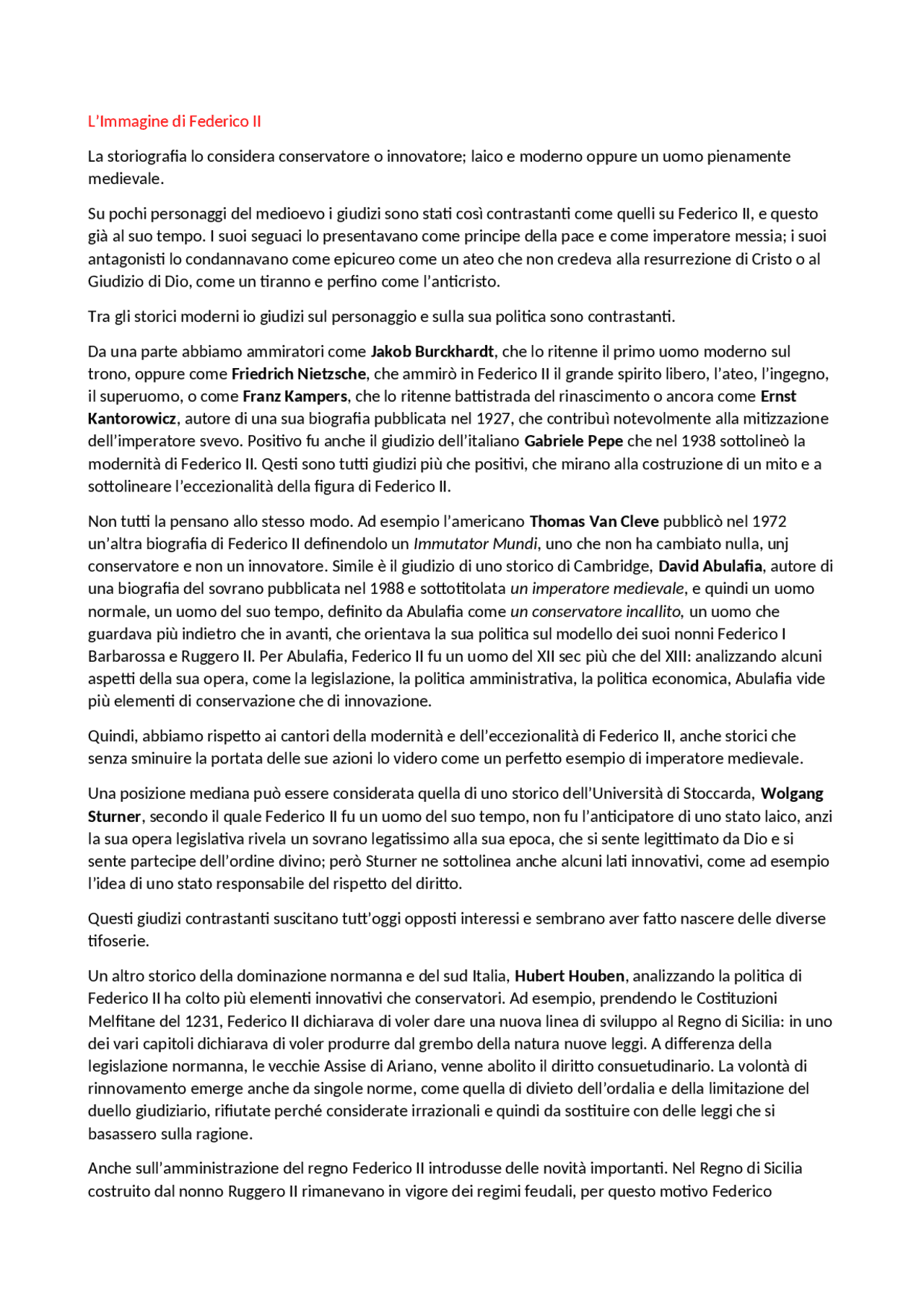 Limmagine Di Federico Ii Docsity