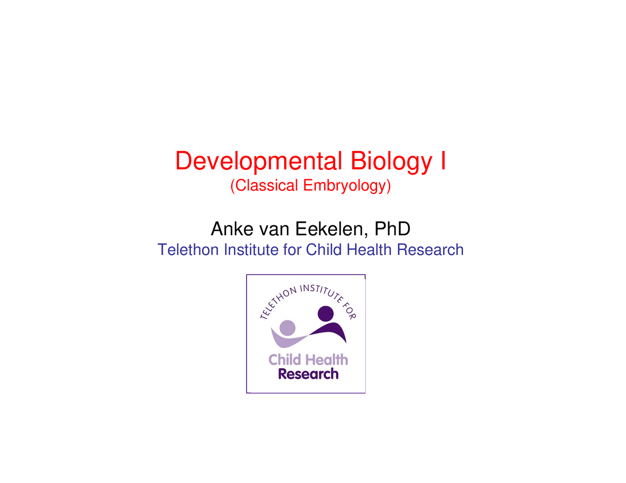 Developmental biology - Docsity