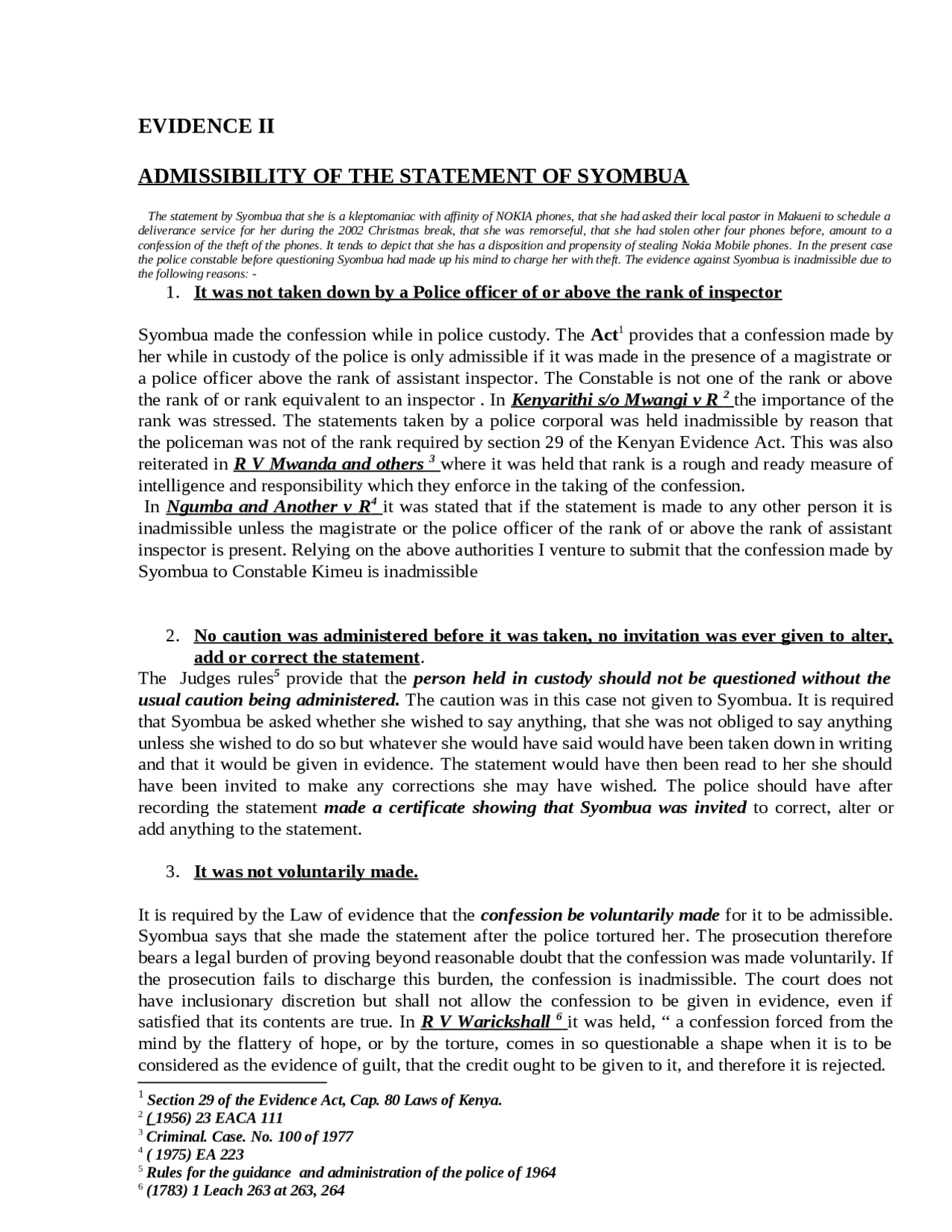 The Law Practice Procedure Of Evidence In Uganda Docsity