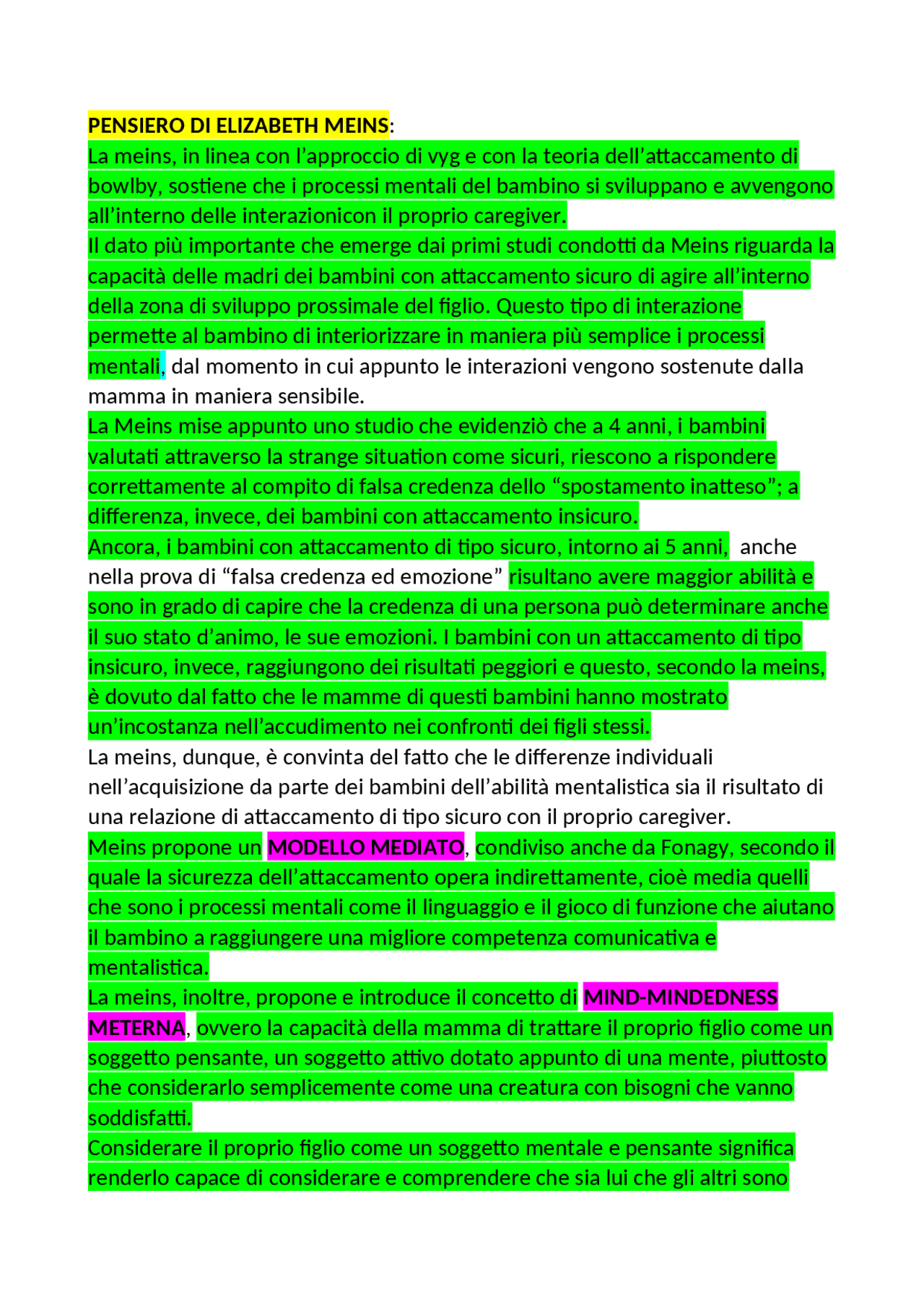 Elizabeth meins e peter fonagy | Dispense di Psicologia dello Sviluppo ...
