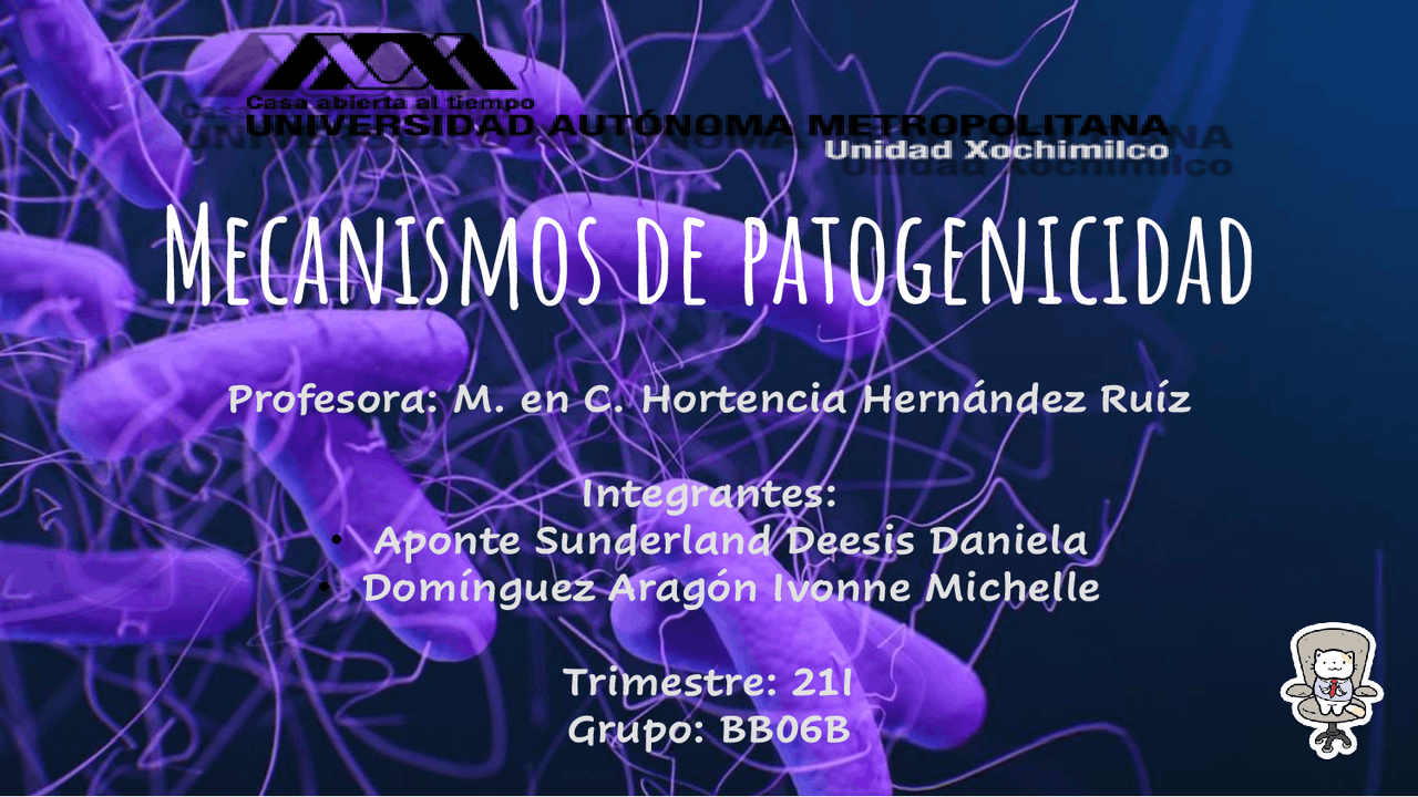 Mecanismos de Patogenicidad | Diapositivas de Biología | Docsity
