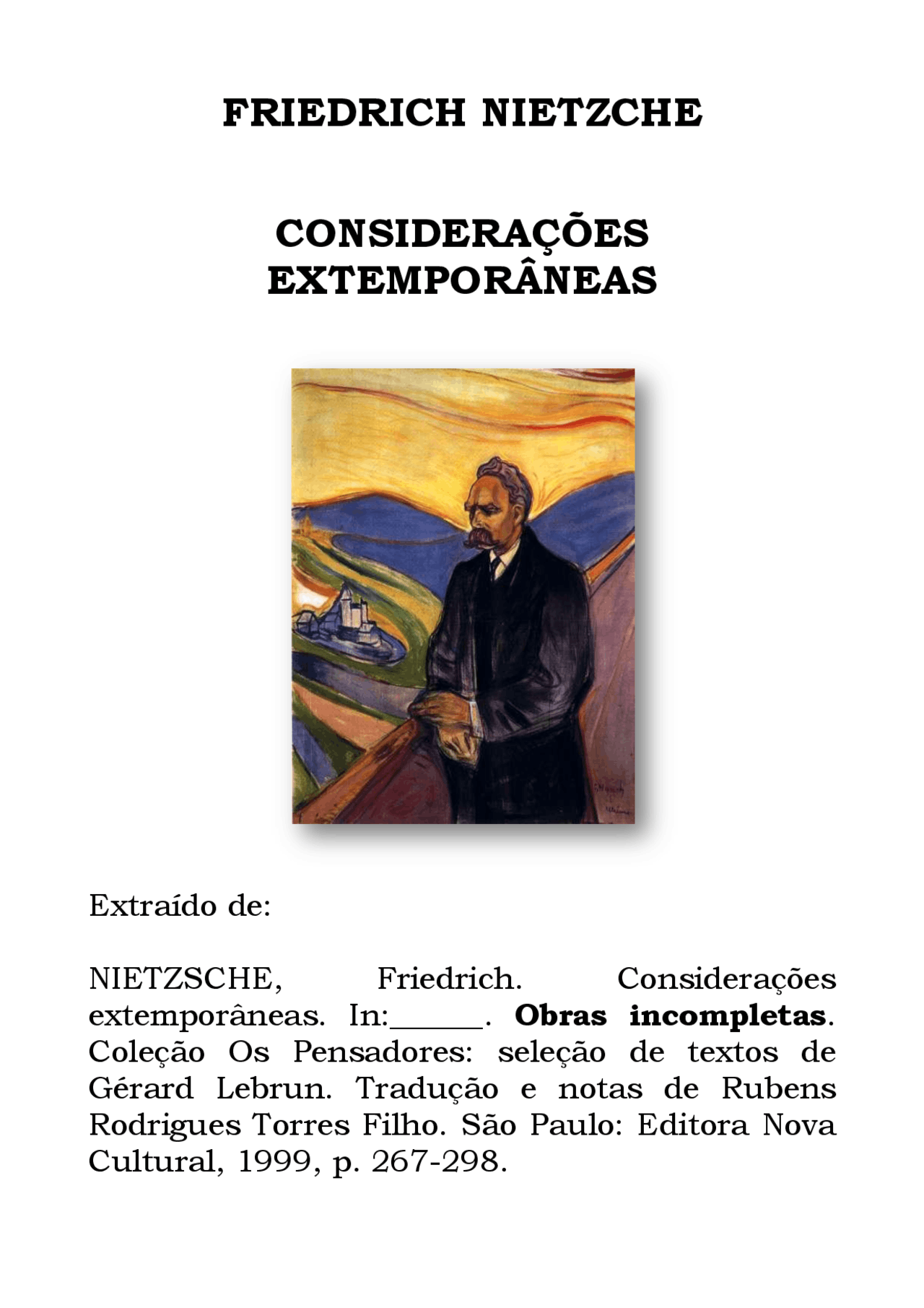 Frederick nietzsche - Docsity