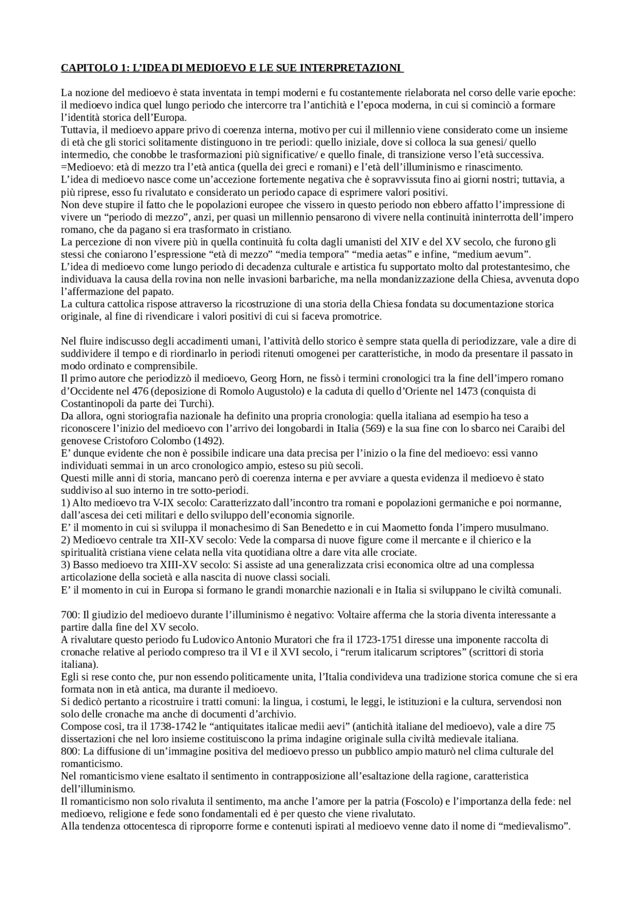 Riassunto Intero Manuale Storia Medievale Di Zorzi Docsity