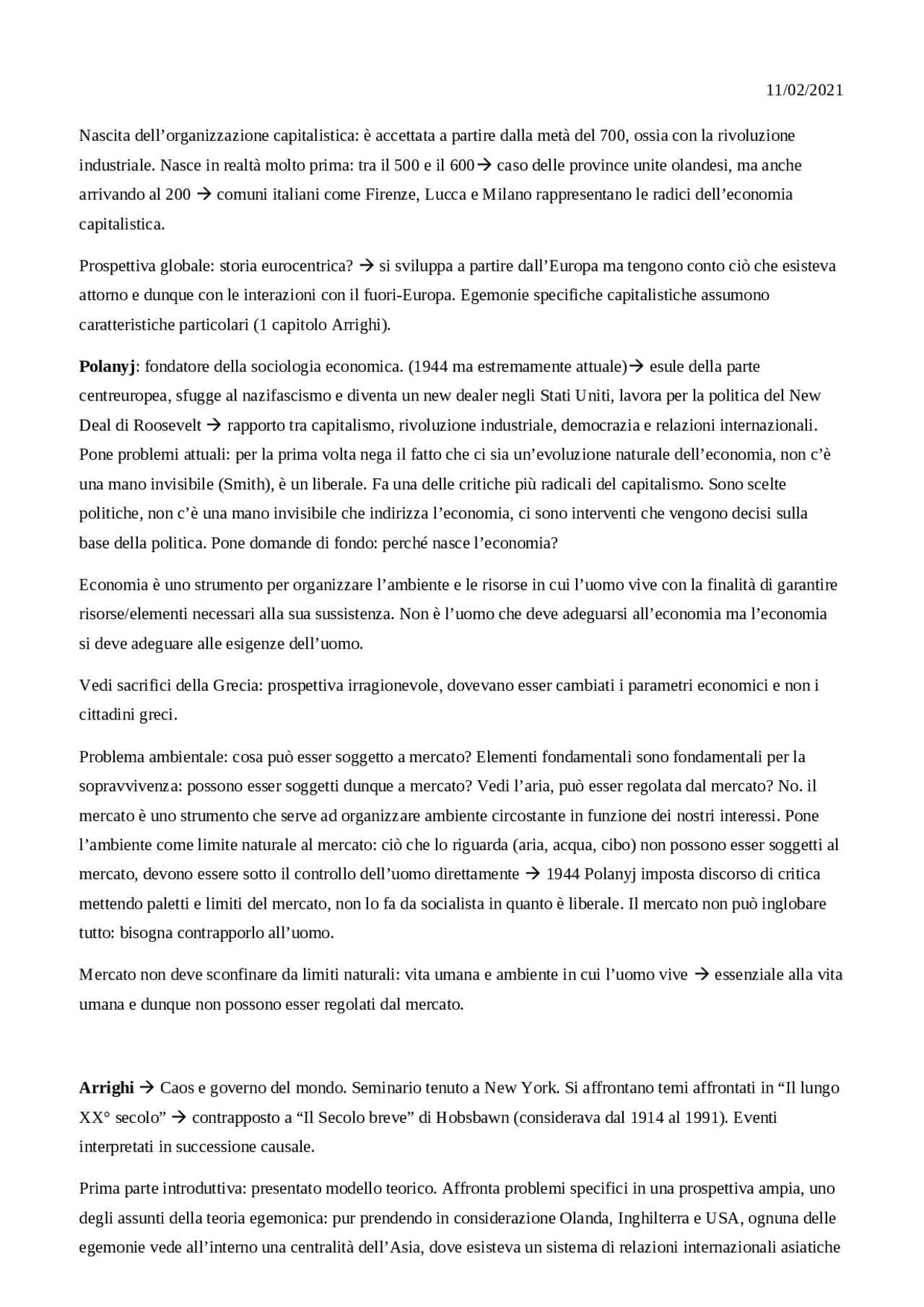 Appunti Storia Delle Relazioni Internazionali Docsity