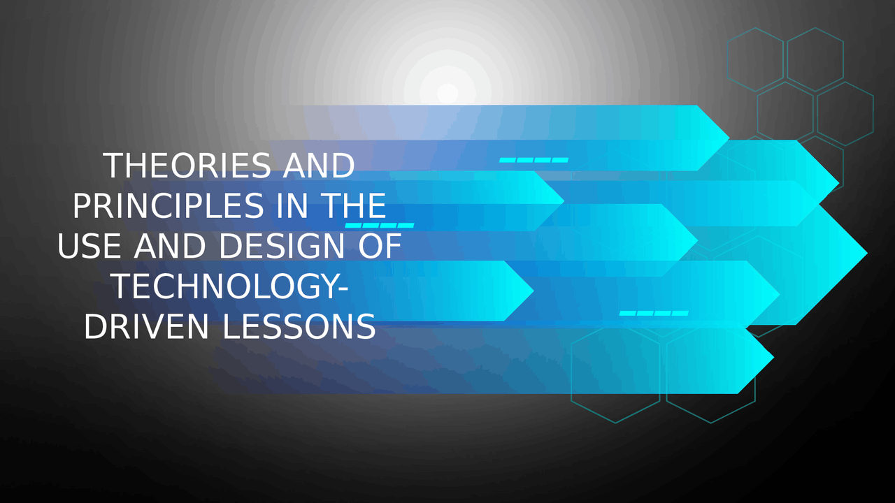 THEORIES AND PRINCIPLES IN THE USE AND DESIGN OF TECHNOLOGY | Cheat ...