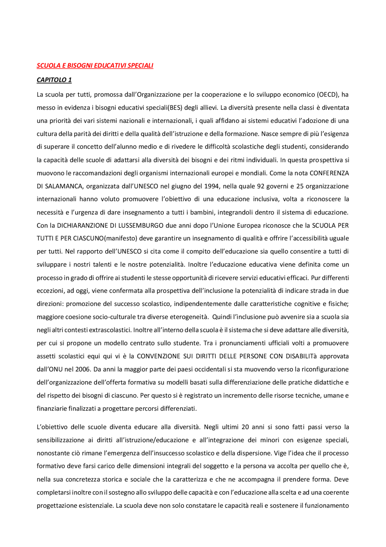 Scuola e bisogni educativi speciali riassunto Marisa Pavone | Sintesi ...