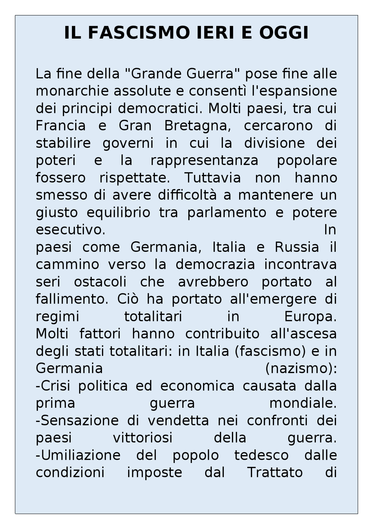 Il Fascismo E Mussolini Docsity