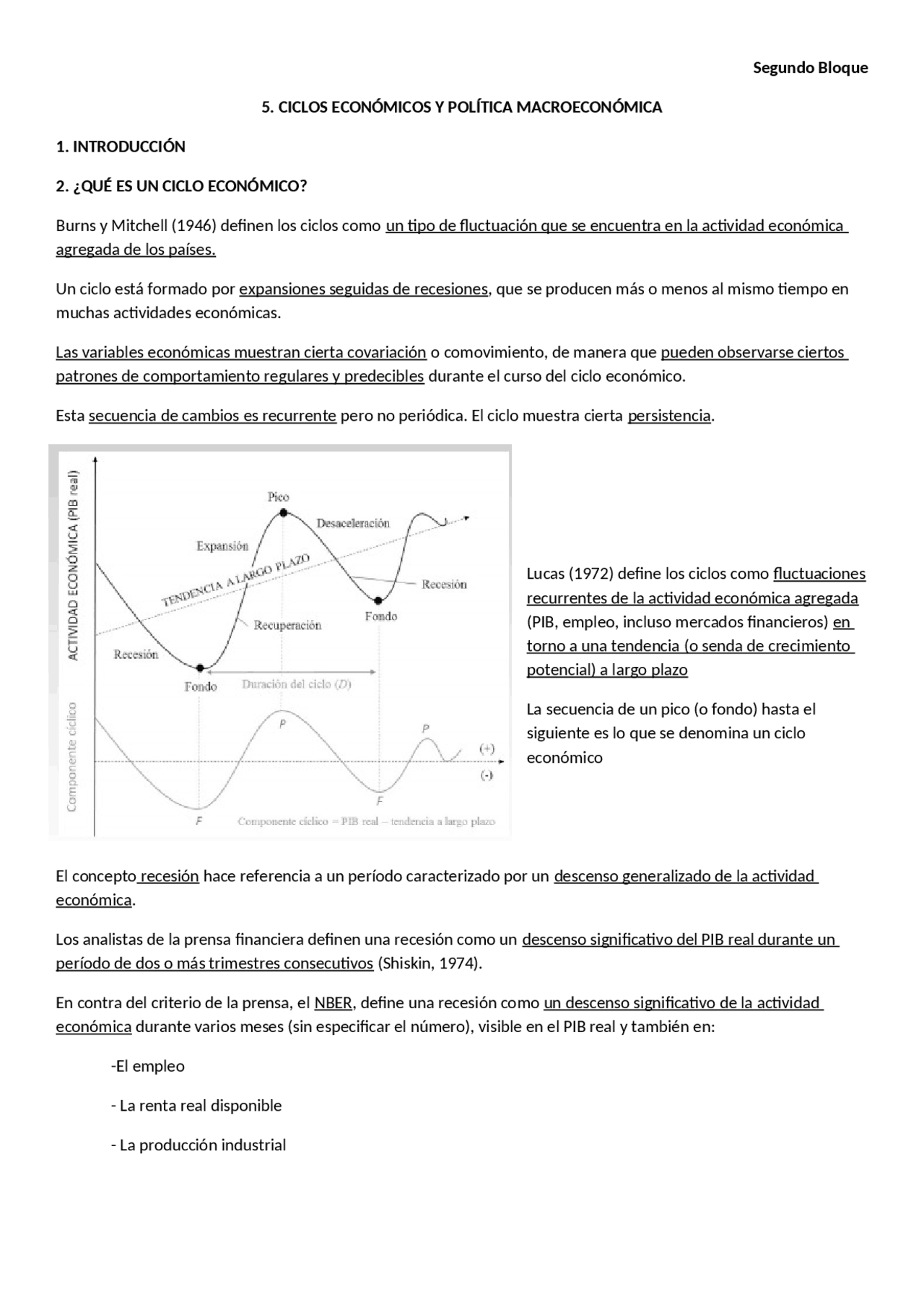 Apuntes Macroeconomía Tema 5 Docsity