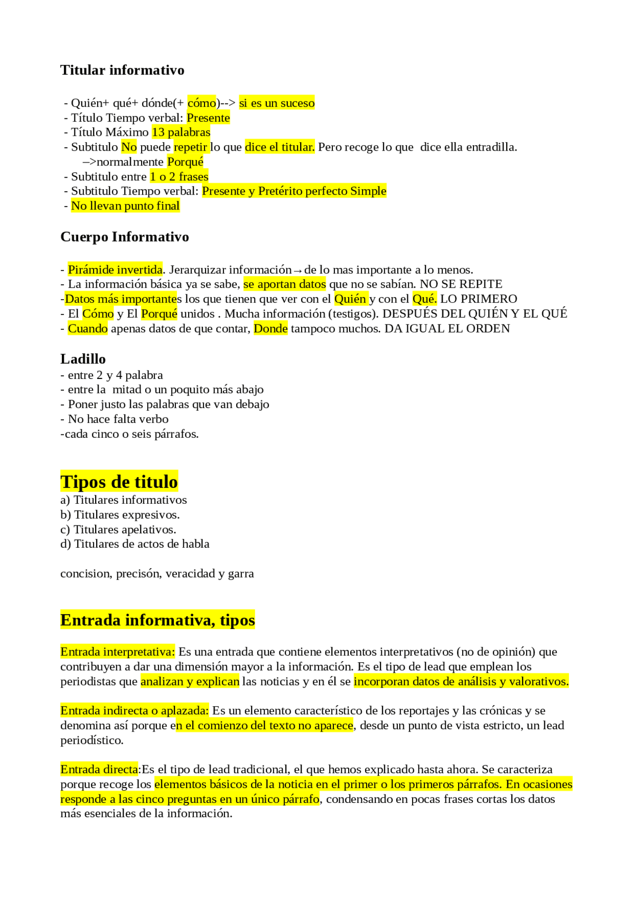 Teoría título informativo - Docsity