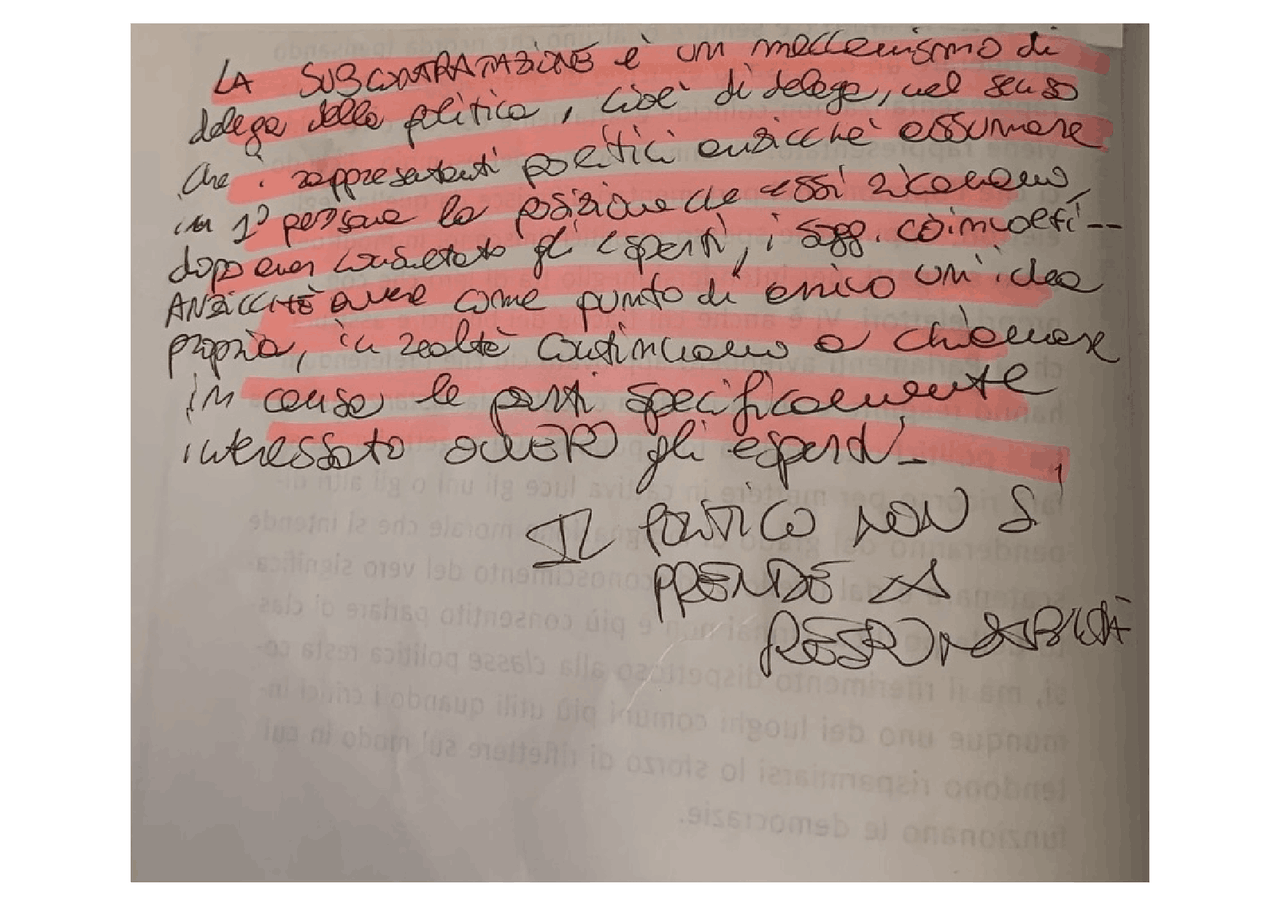 Innerarity sintesi subcontratto e differenza tra government e ...