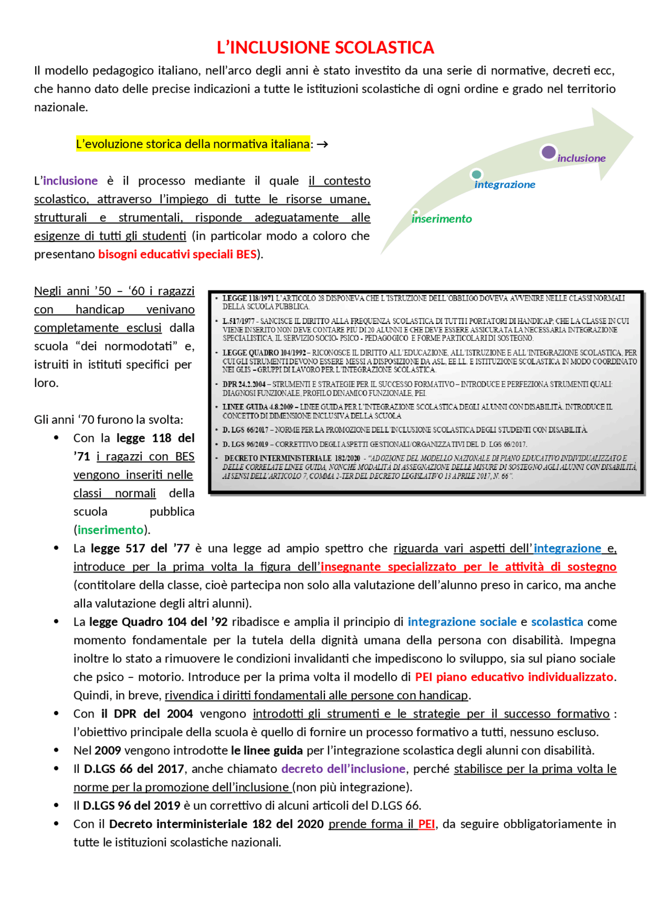 Inclusione Scolastica Per Gli Alunni Con Bes Docsity