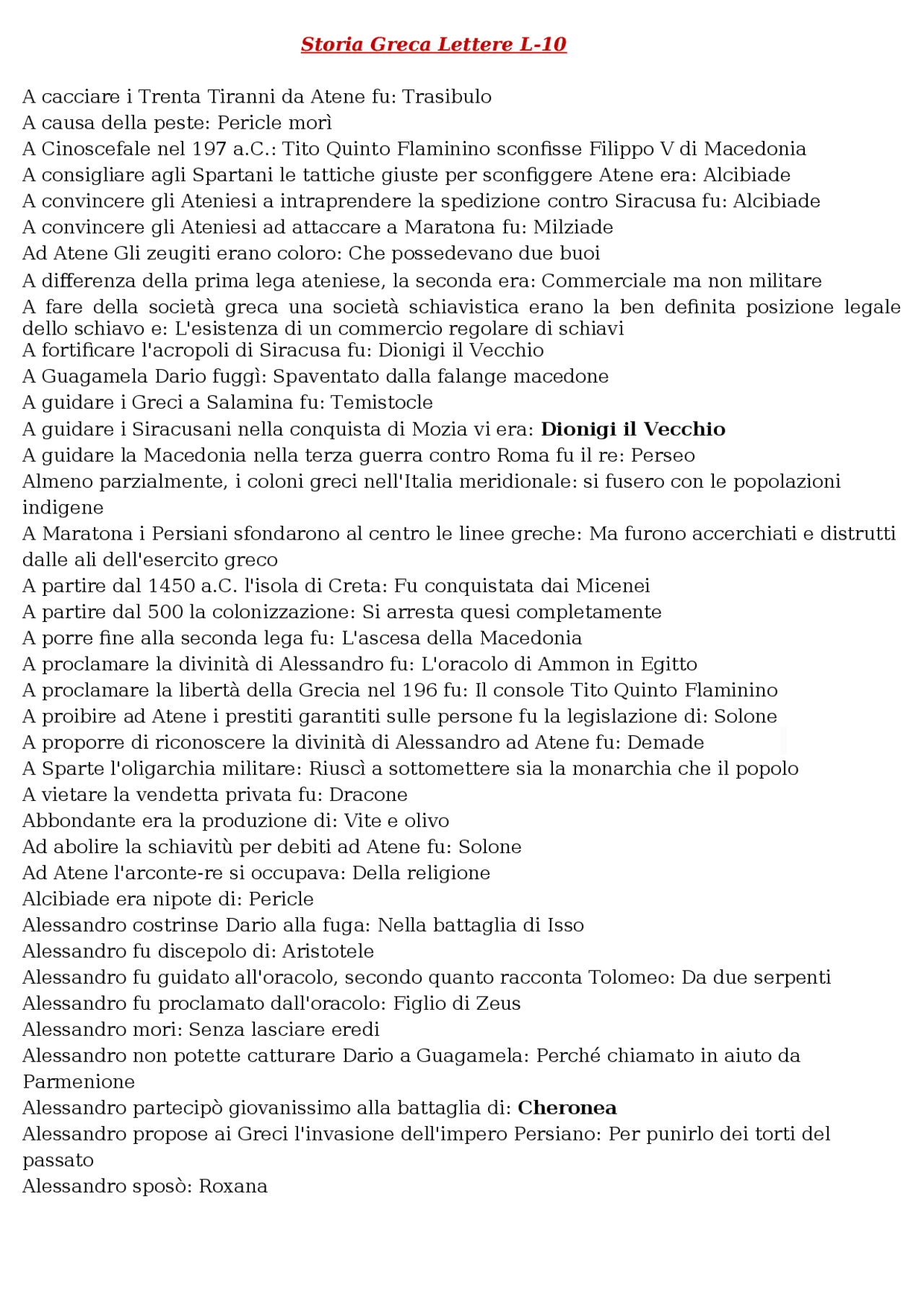 Storia Greca Lettere L-10 Pegaso - Docsity