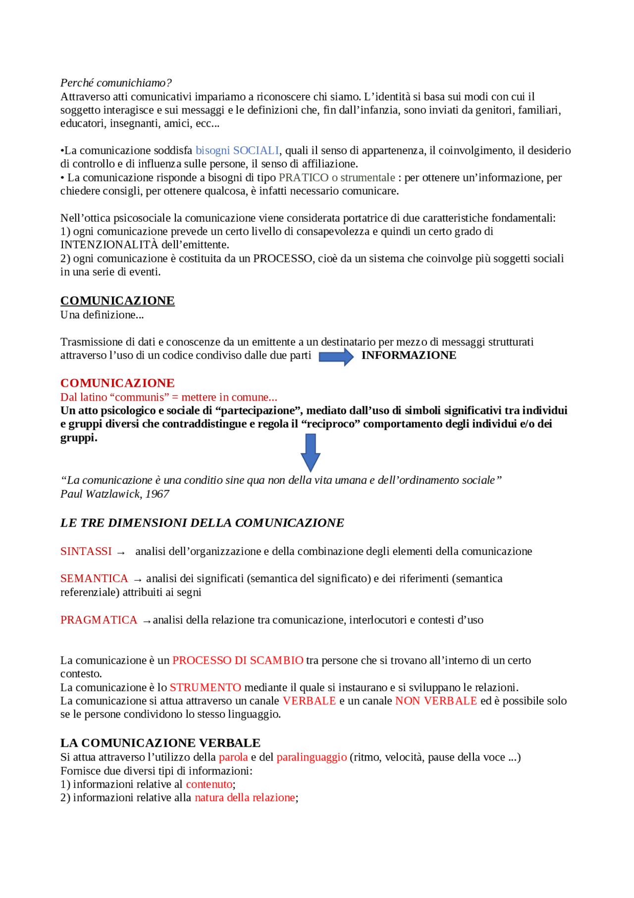 Teorie Dei Processi Comunicativi E Formativi Docsity