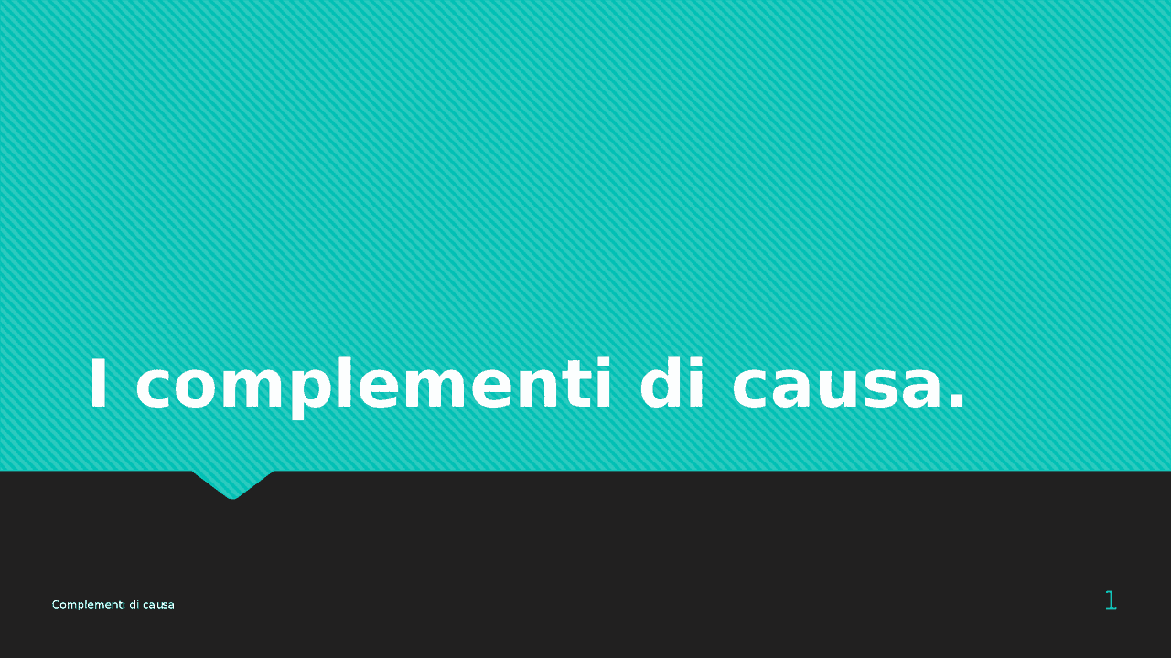 I complementi di causa in Russo. - Docsity