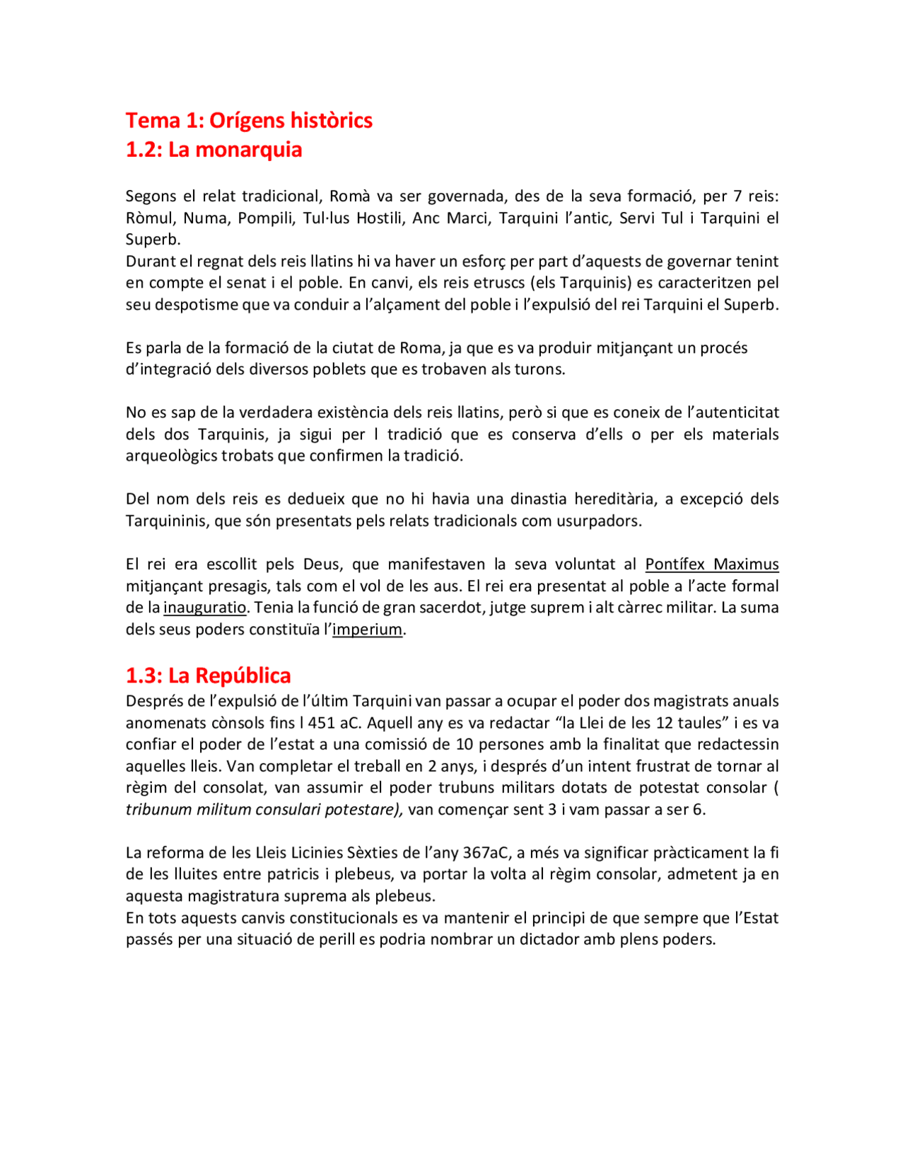 Dret Romà Primera Part Docsity