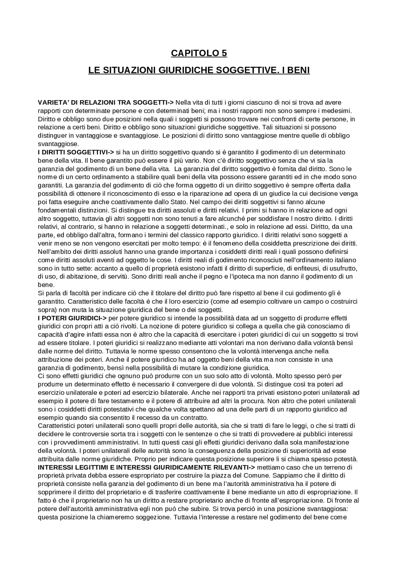 Le Situazioni Giuridiche Soggettive Docsity