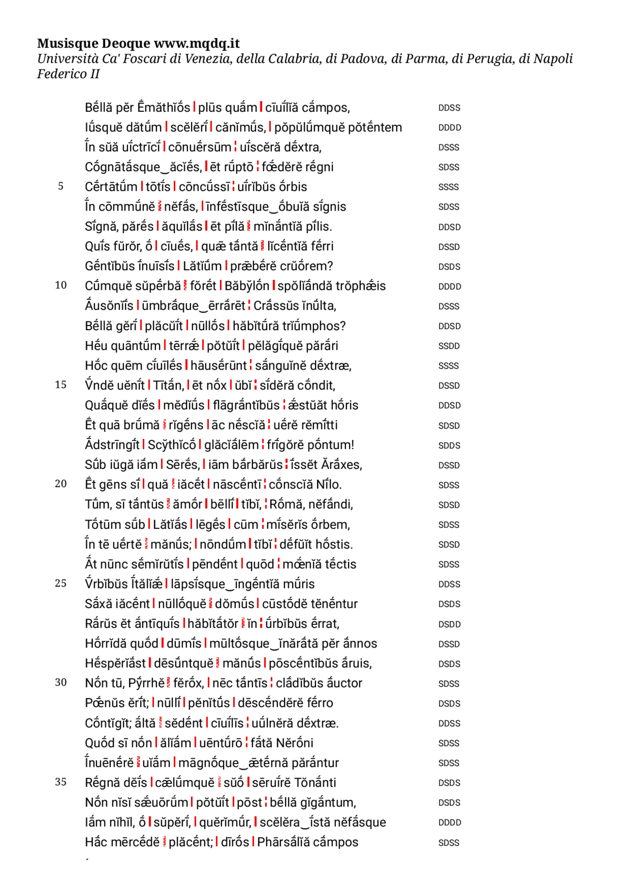 Scansione metrica LucAno - Docsity