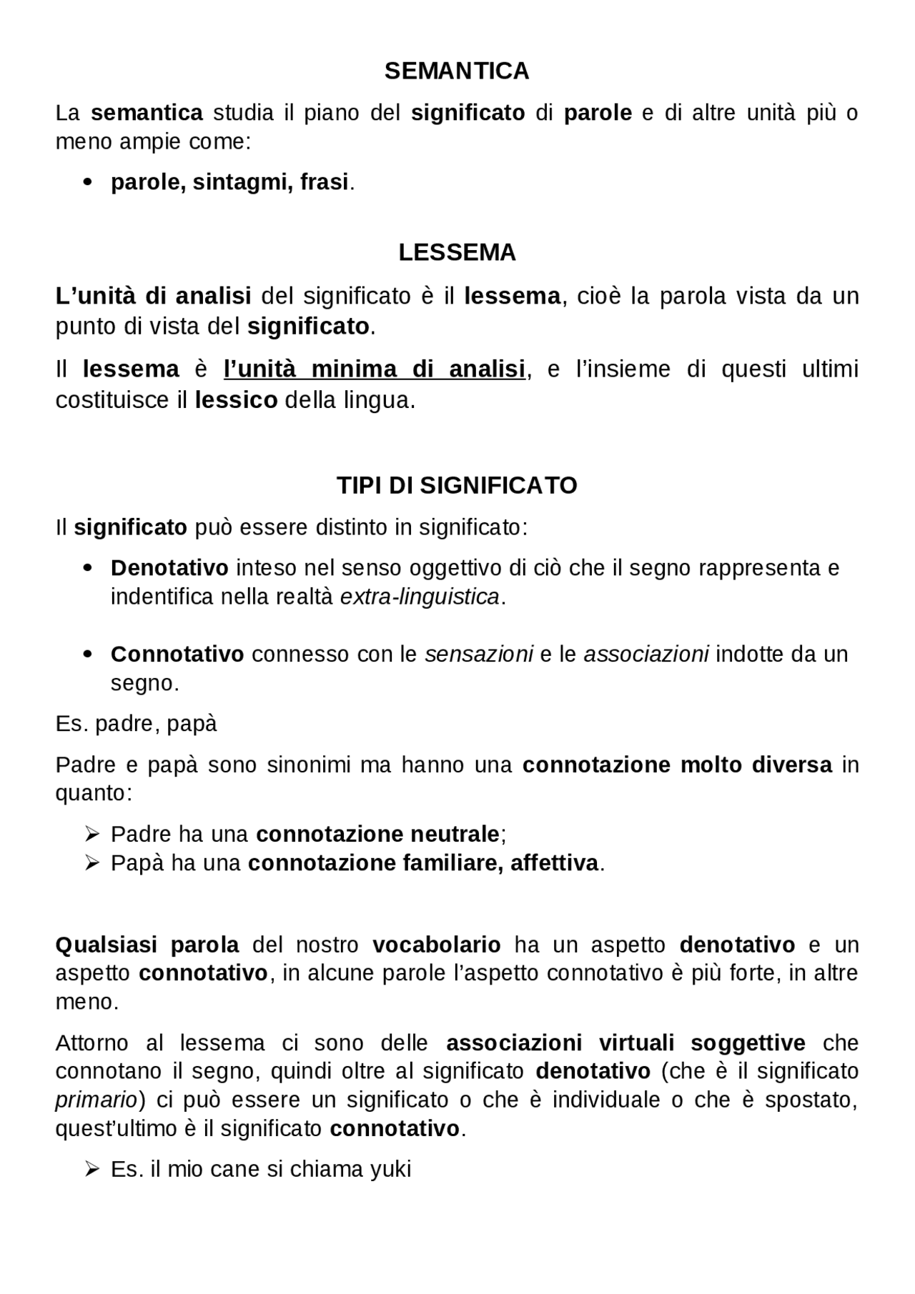 Semantica con immagini e spiegazioni | Appunti di Linguistica Generale ...