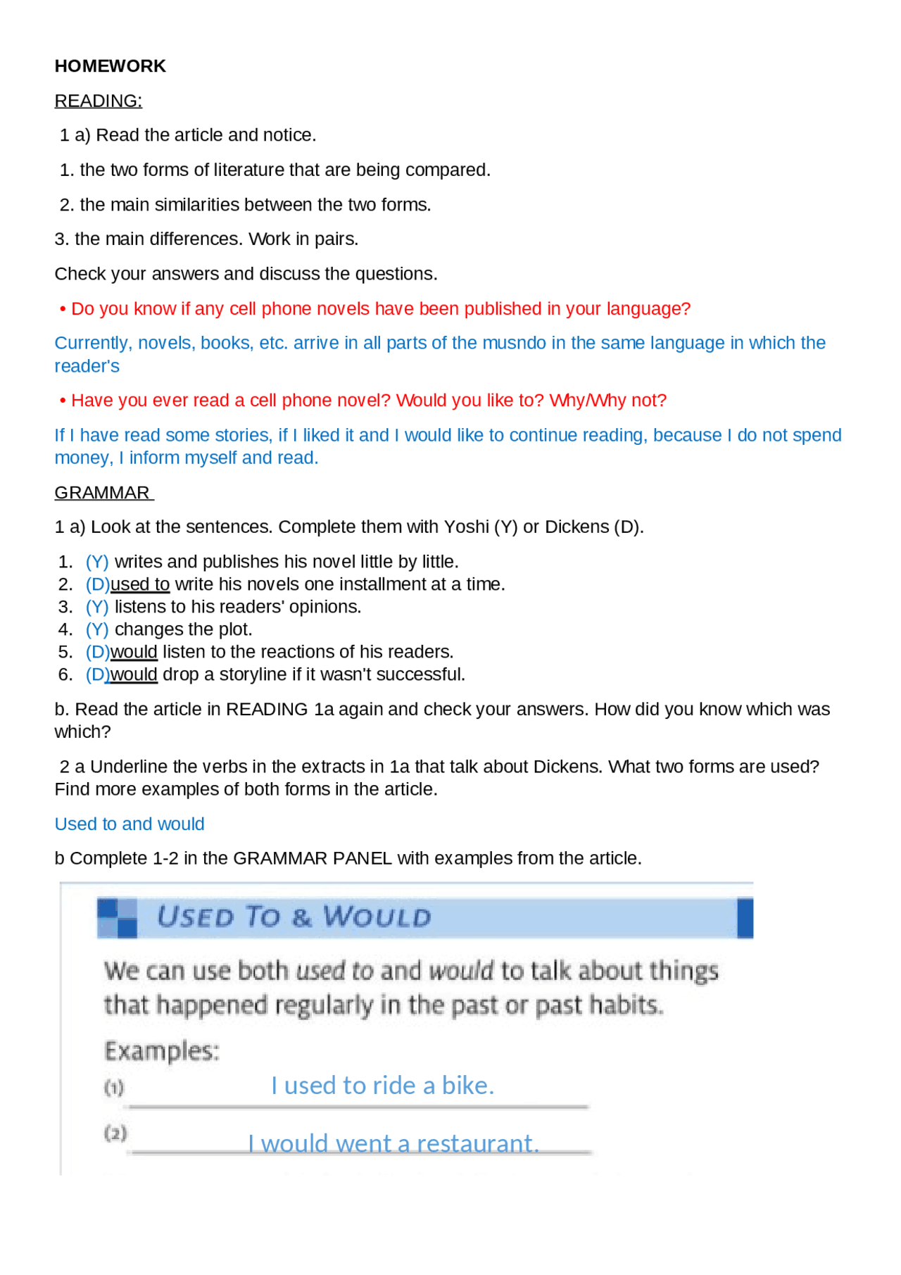 Answer Of The Reading Docsity
