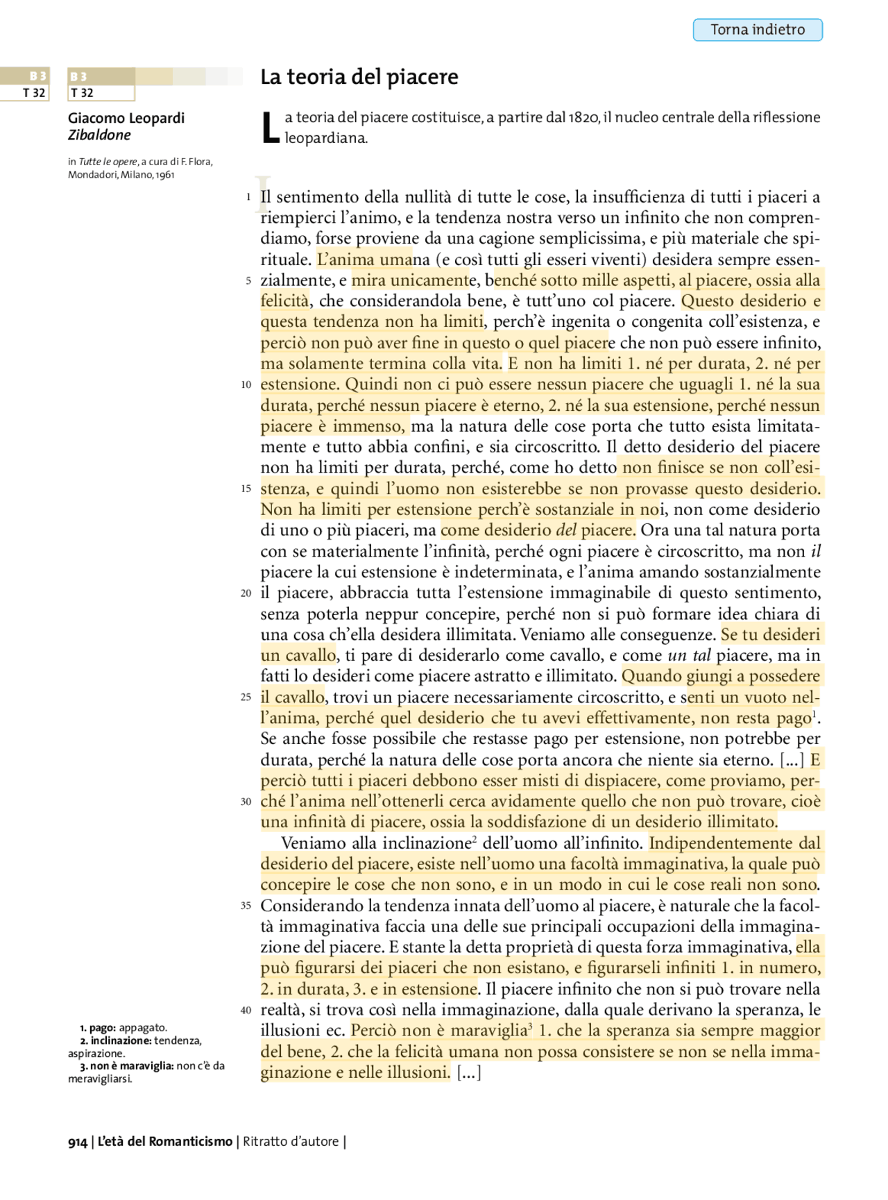 La teoria del piacere di leopardi in 4 minuti [file PDF in descrizione ...