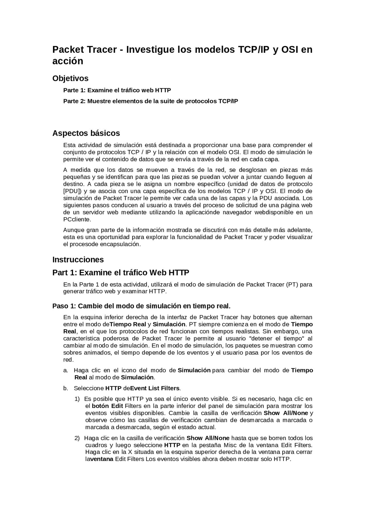 Tercera guia de packet tracer - Docsity