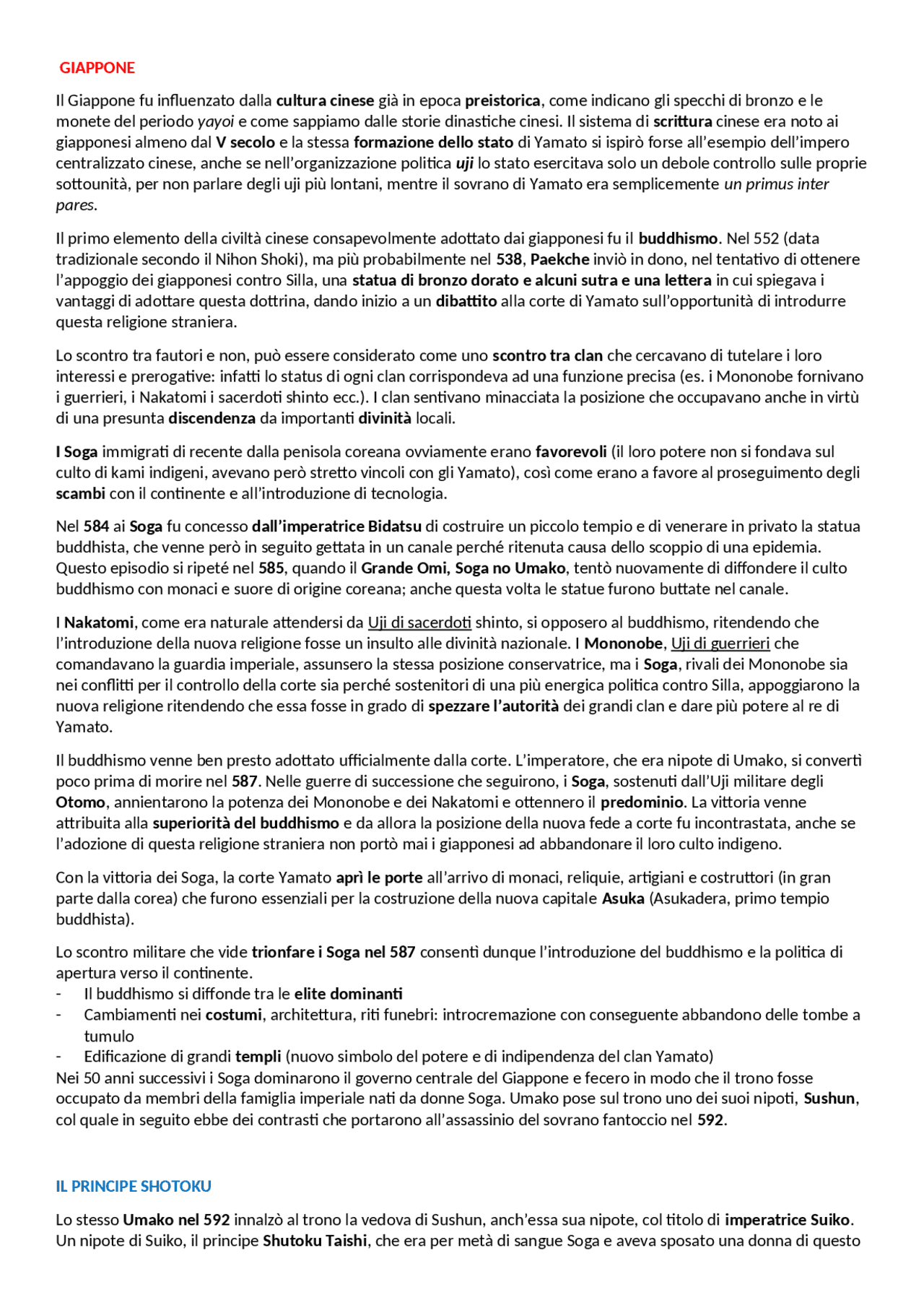 Appunti Storia Del Giappone Docsity