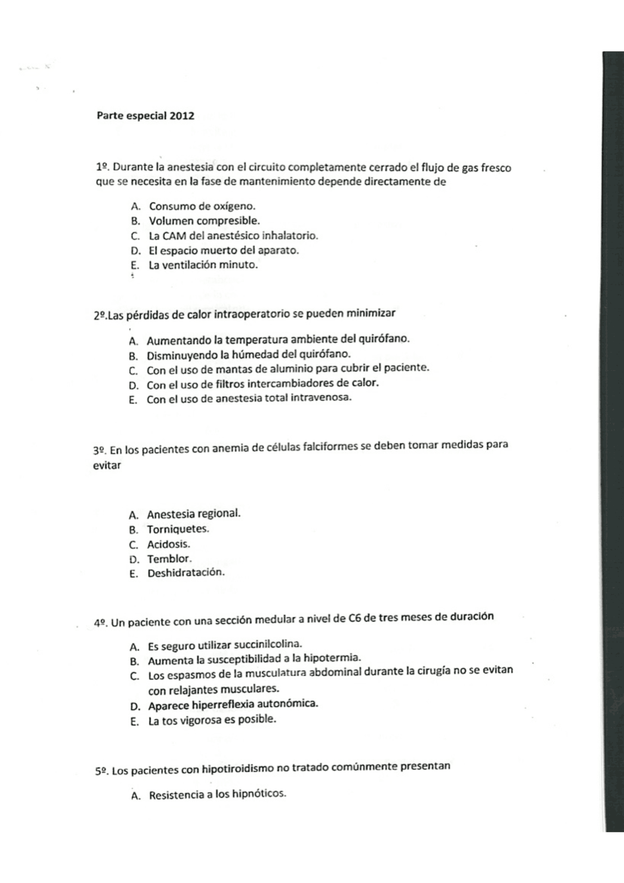 EDAIC 2012 clínico examen - Docsity