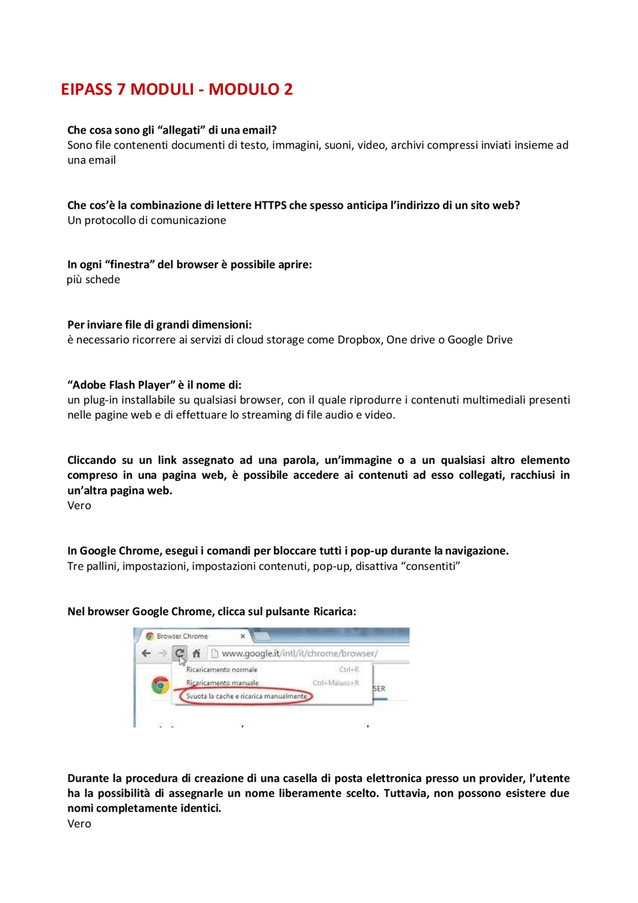 Eipass 7 Moduli Modulo 2 Docsity
