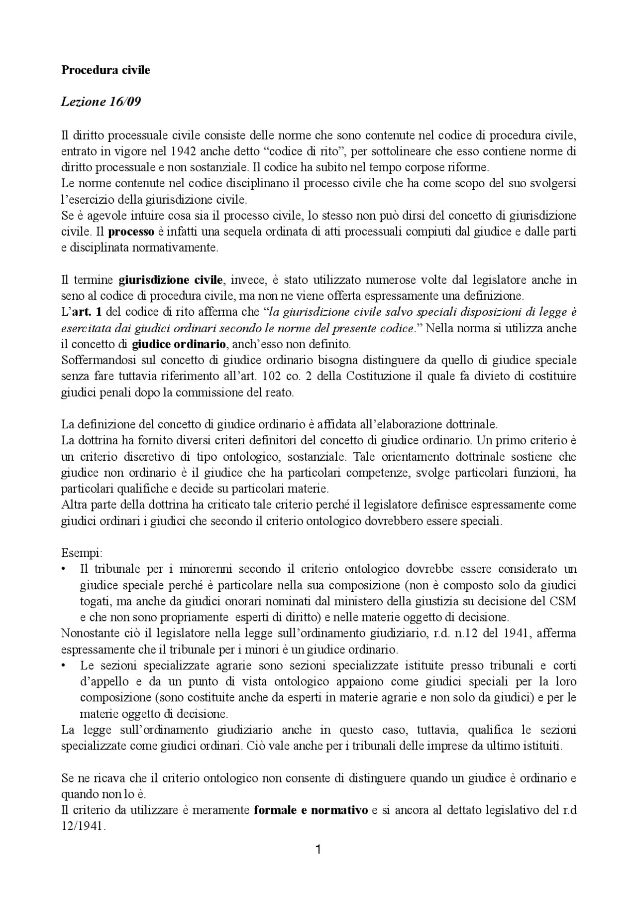 Appunti Diritto Processuale Civile Primo Semestre K Z Unitn Docsity