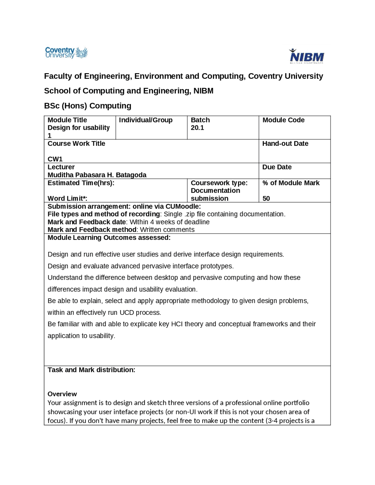 Individual Assignment Docsity