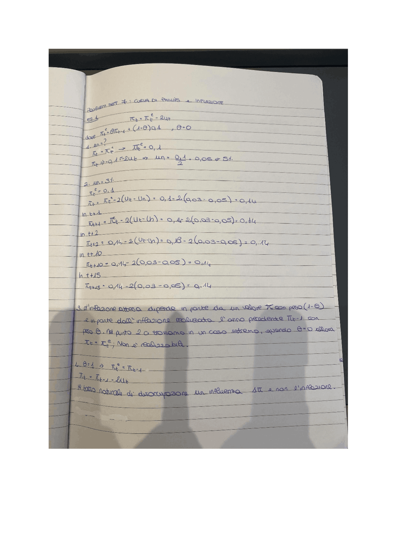 Problem Set 7 Macroeconomia Giovanna Vallanti Docsity