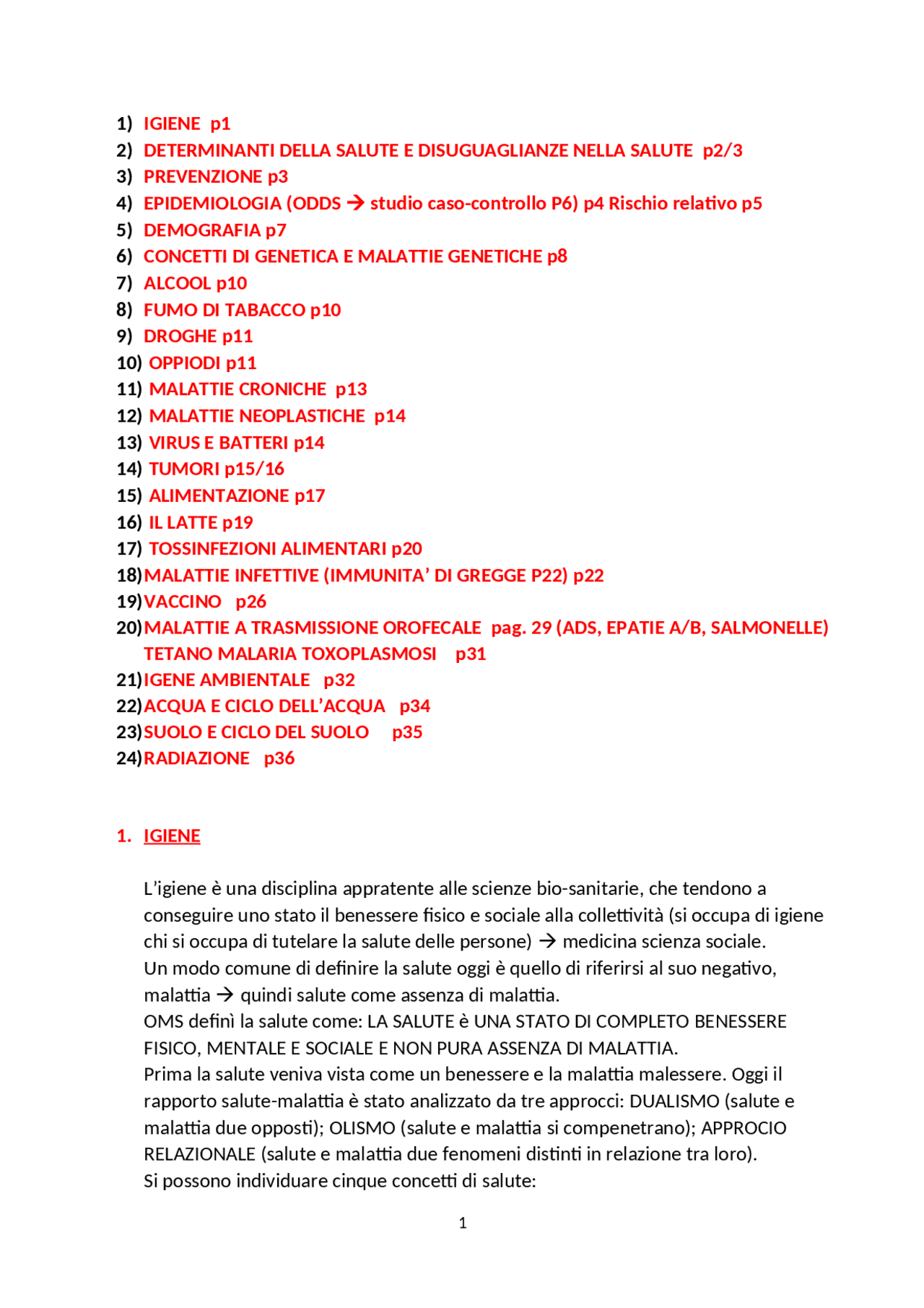 Appunti Di Igiene Generale E Applicata Docsity