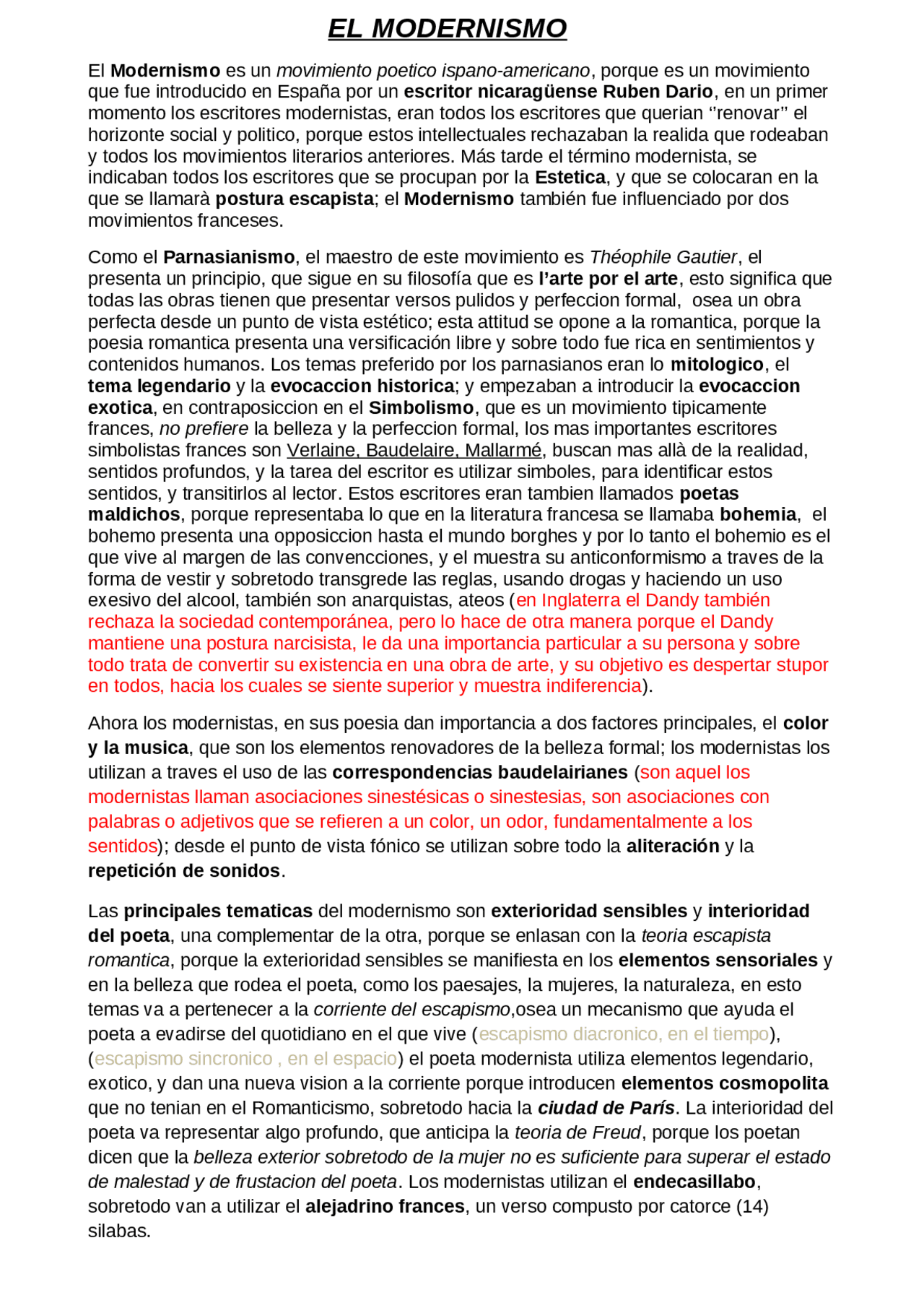 EL MODERNISMO ESPAÑOL - Docsity