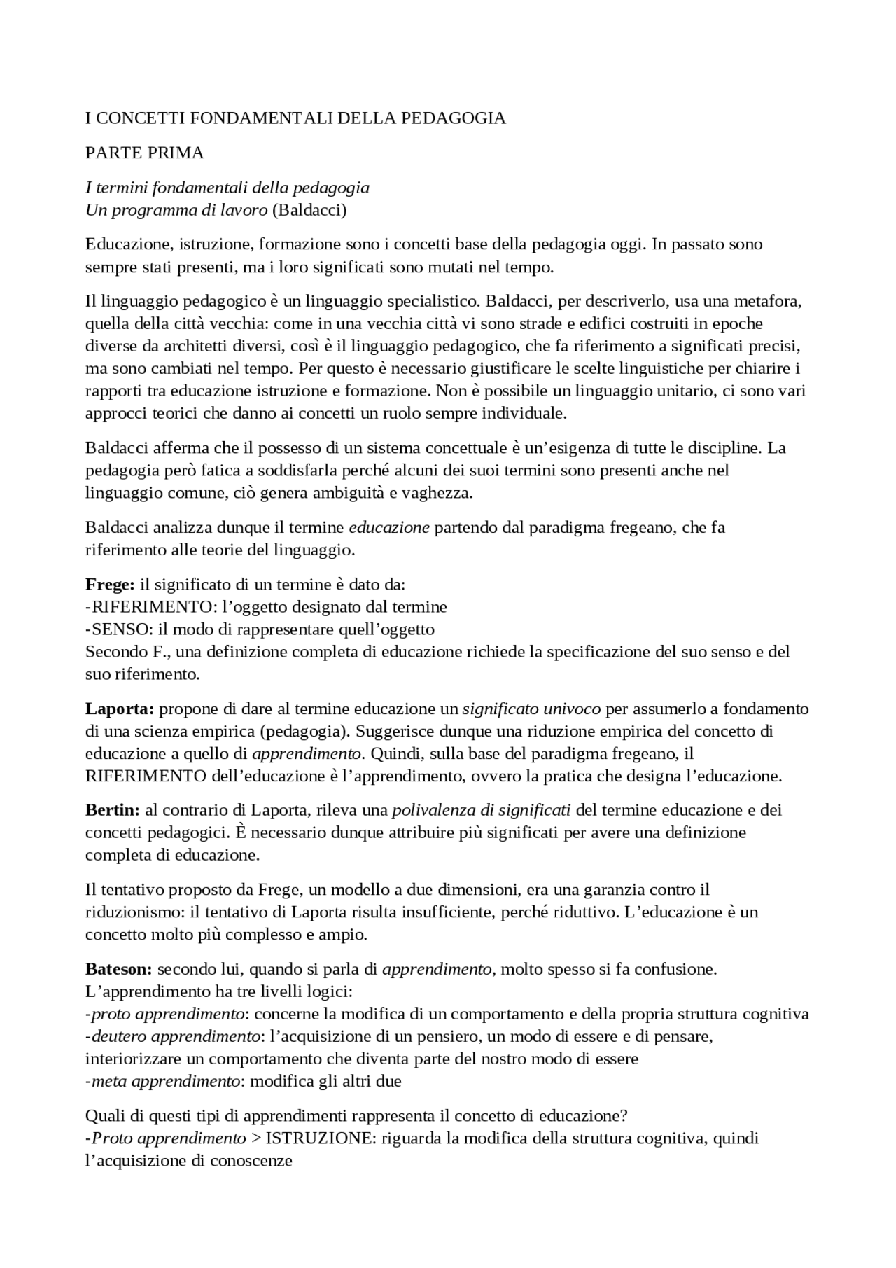 Teorie E Metodi Della Formazione Docsity